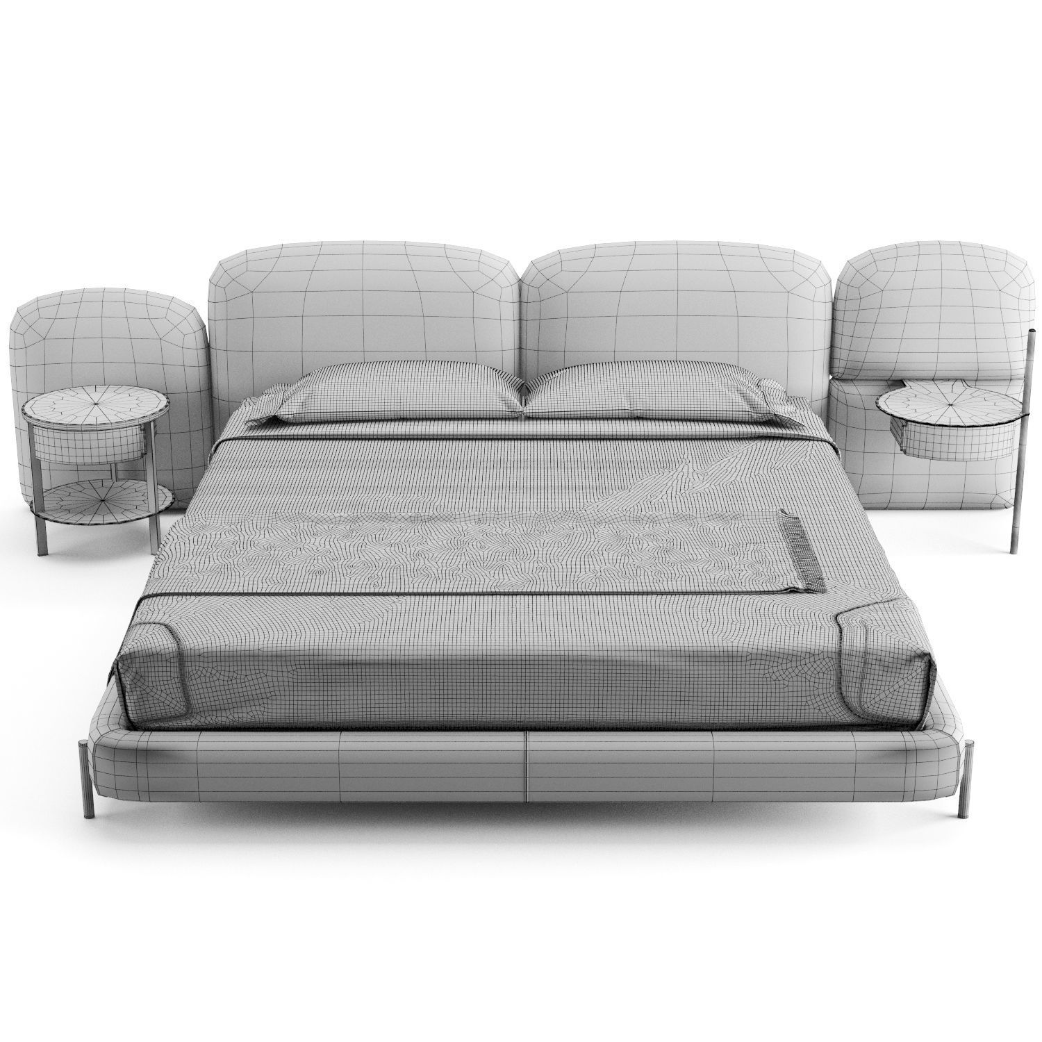 Baxter Stone Bed 3D model | CGTrader