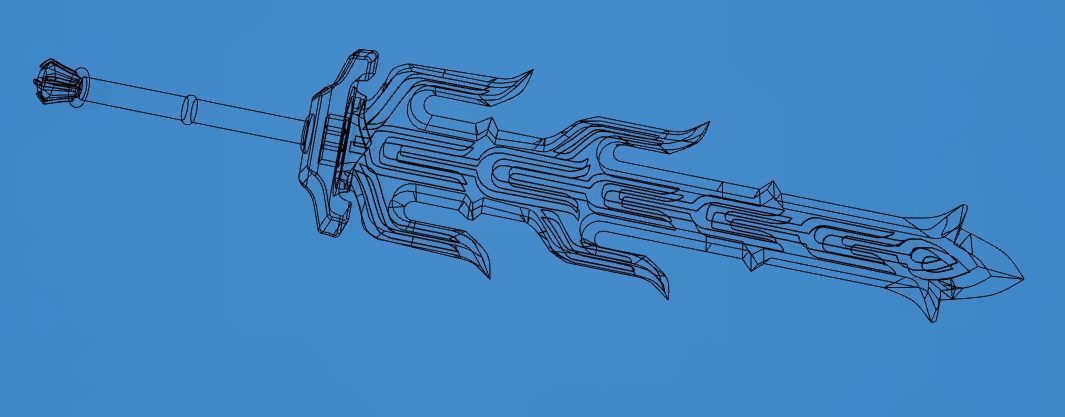 3D model Great Flameblade 3D printable from the legend of zelda BOTW VR ...