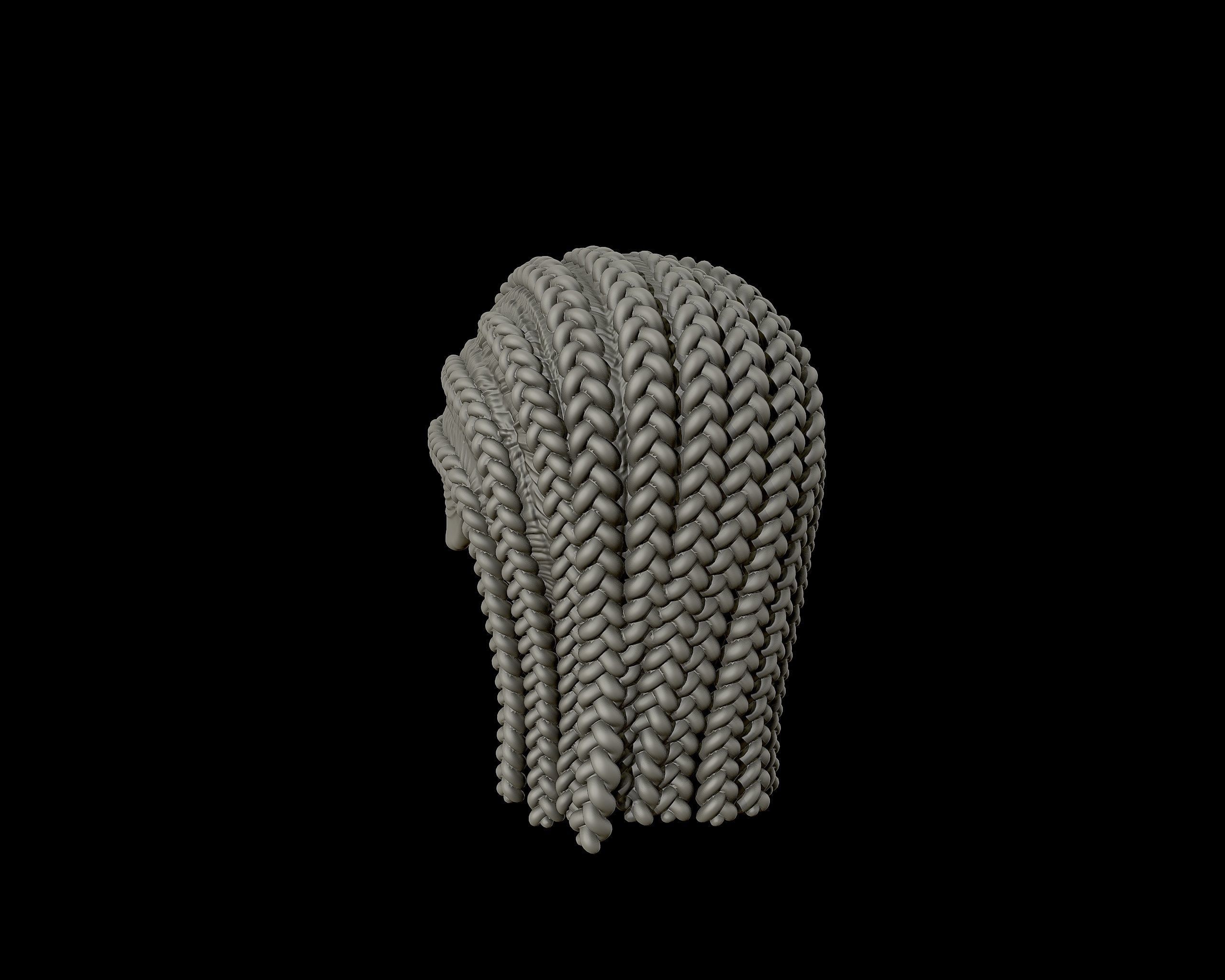 Braid Hairstyle 06 3D model 3D printable | CGTrader