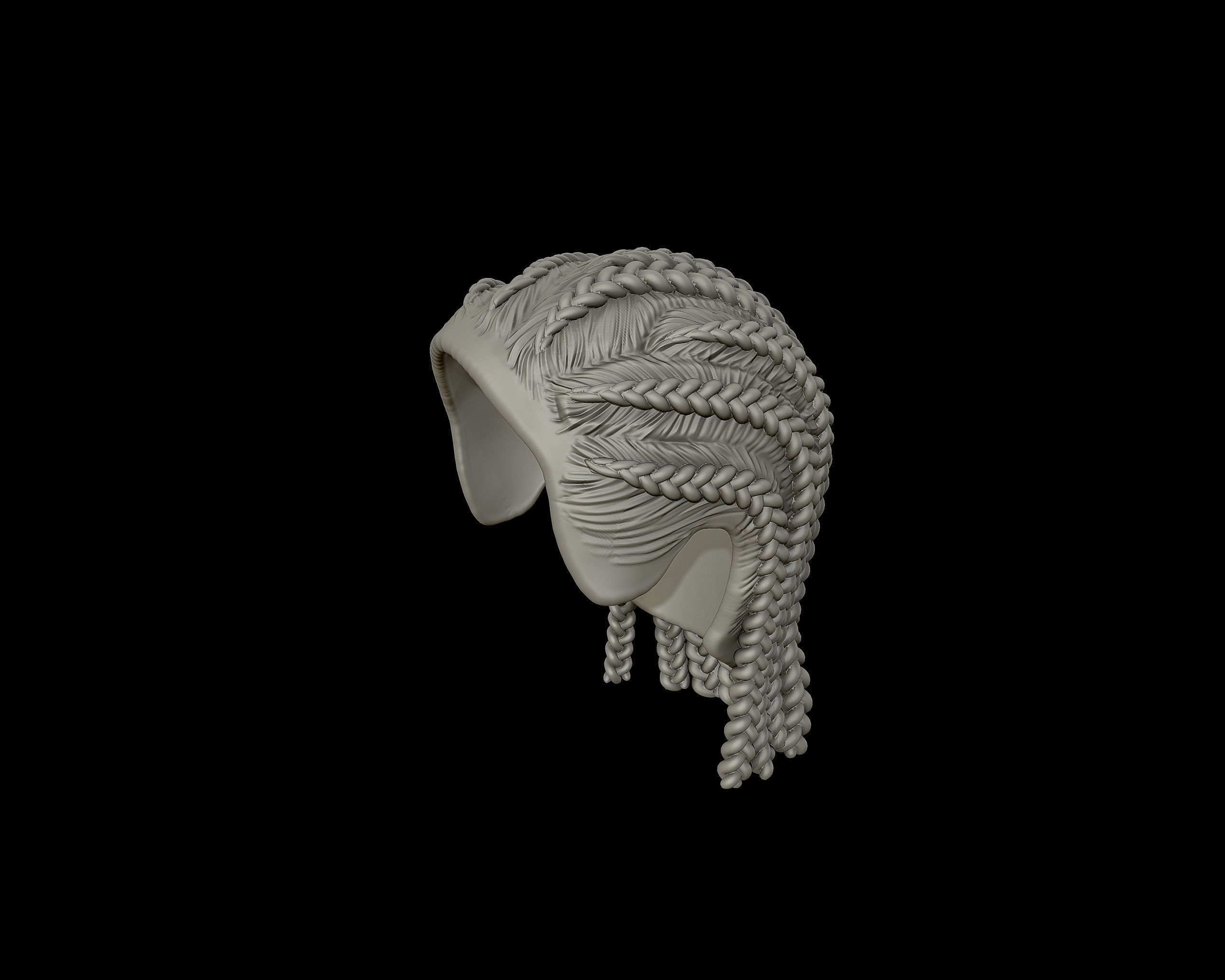 Braid Hairstyle 06 3D model 3D printable | CGTrader