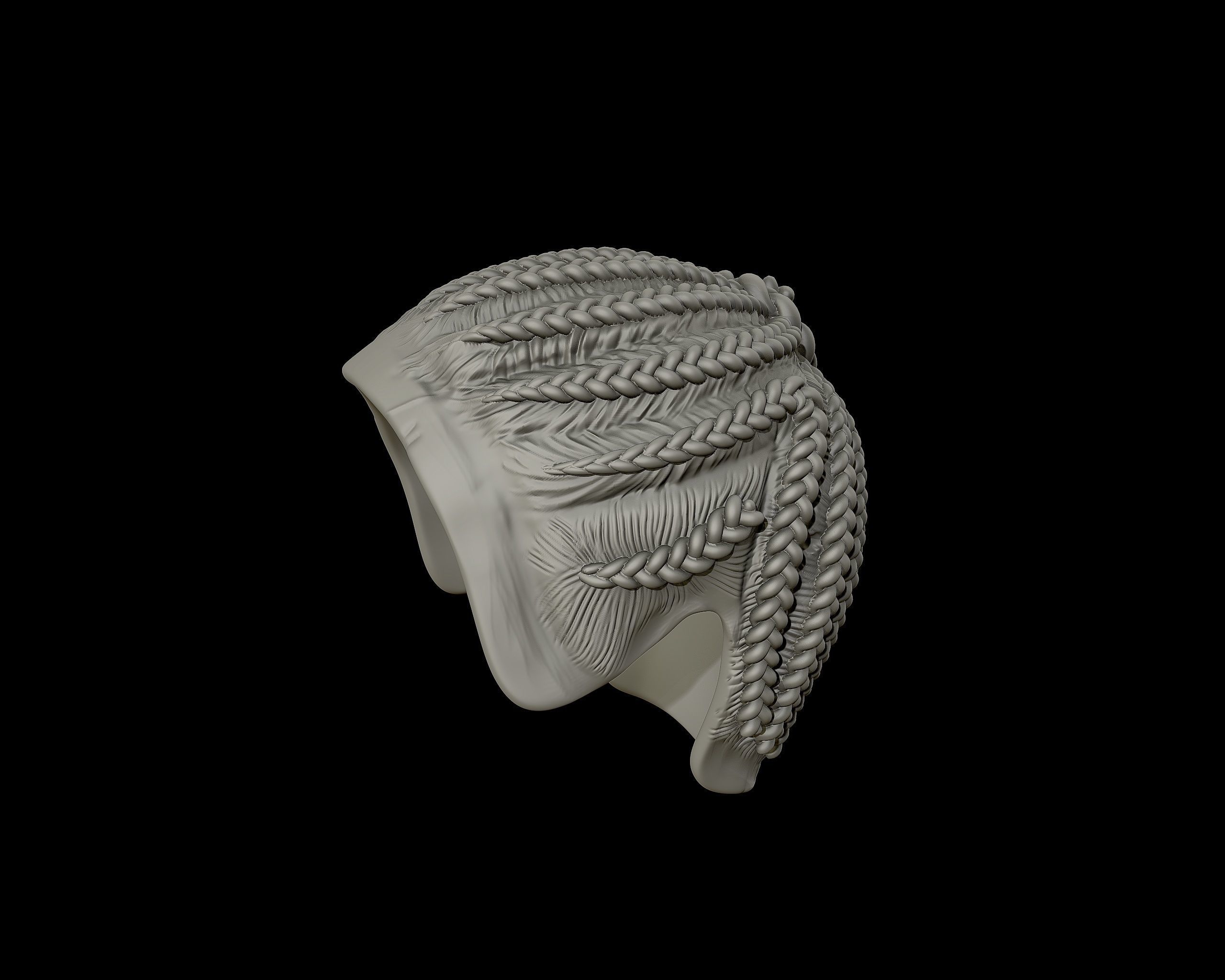 Braid Hairstyle 07 3D model 3D printable | CGTrader