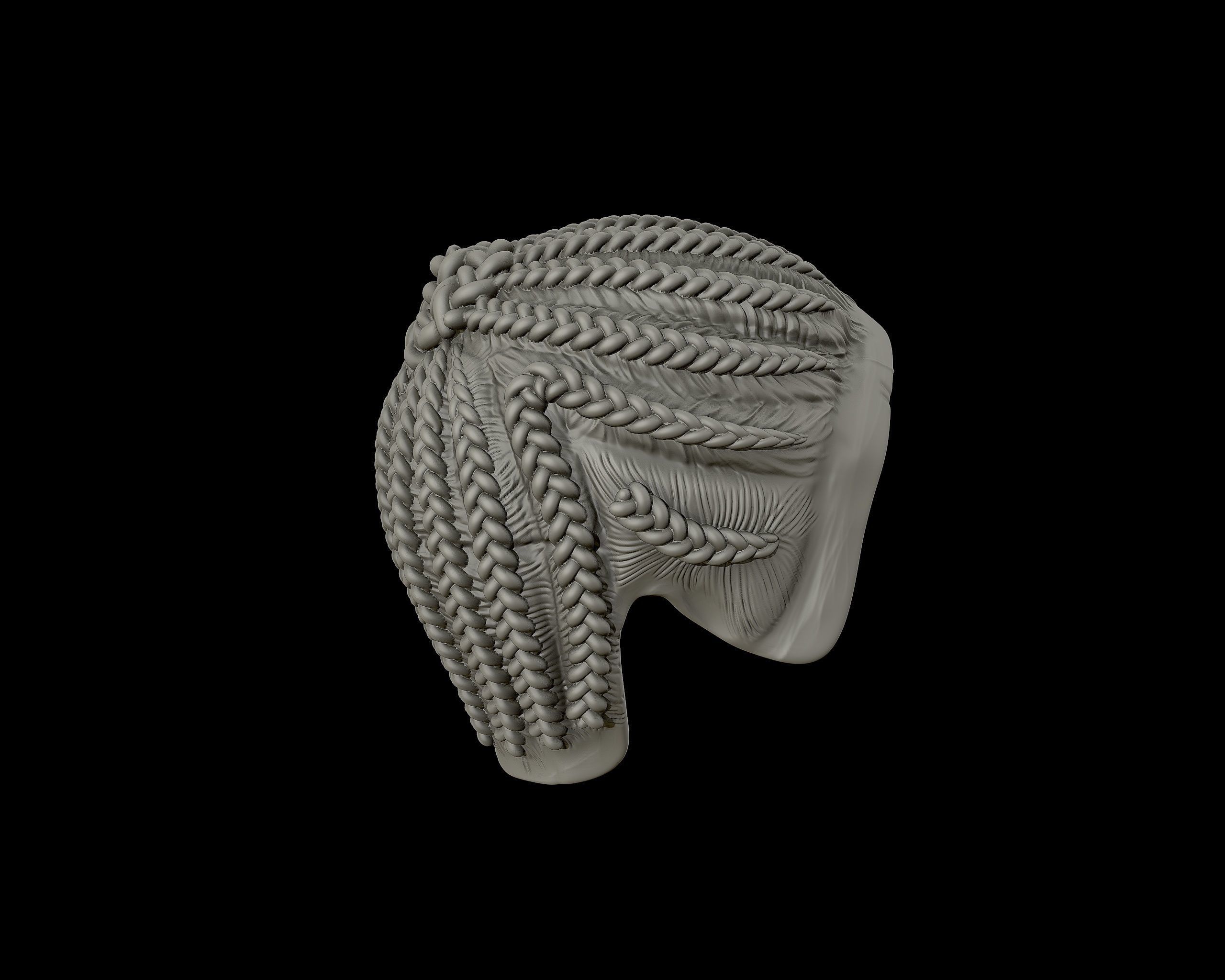 Braid Hairstyle 07 3D model 3D printable | CGTrader