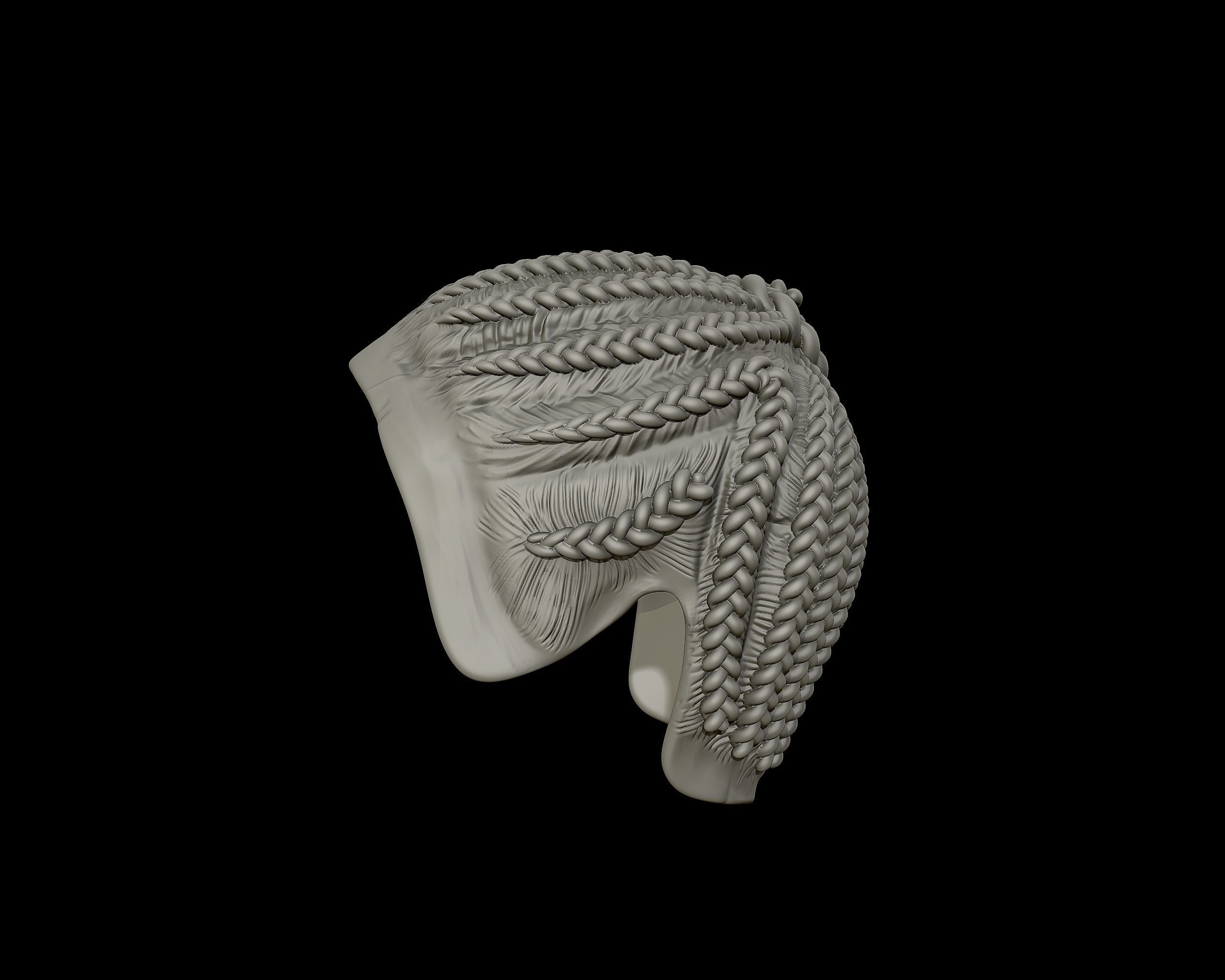 Braid Hairstyle 07 3D model 3D printable | CGTrader