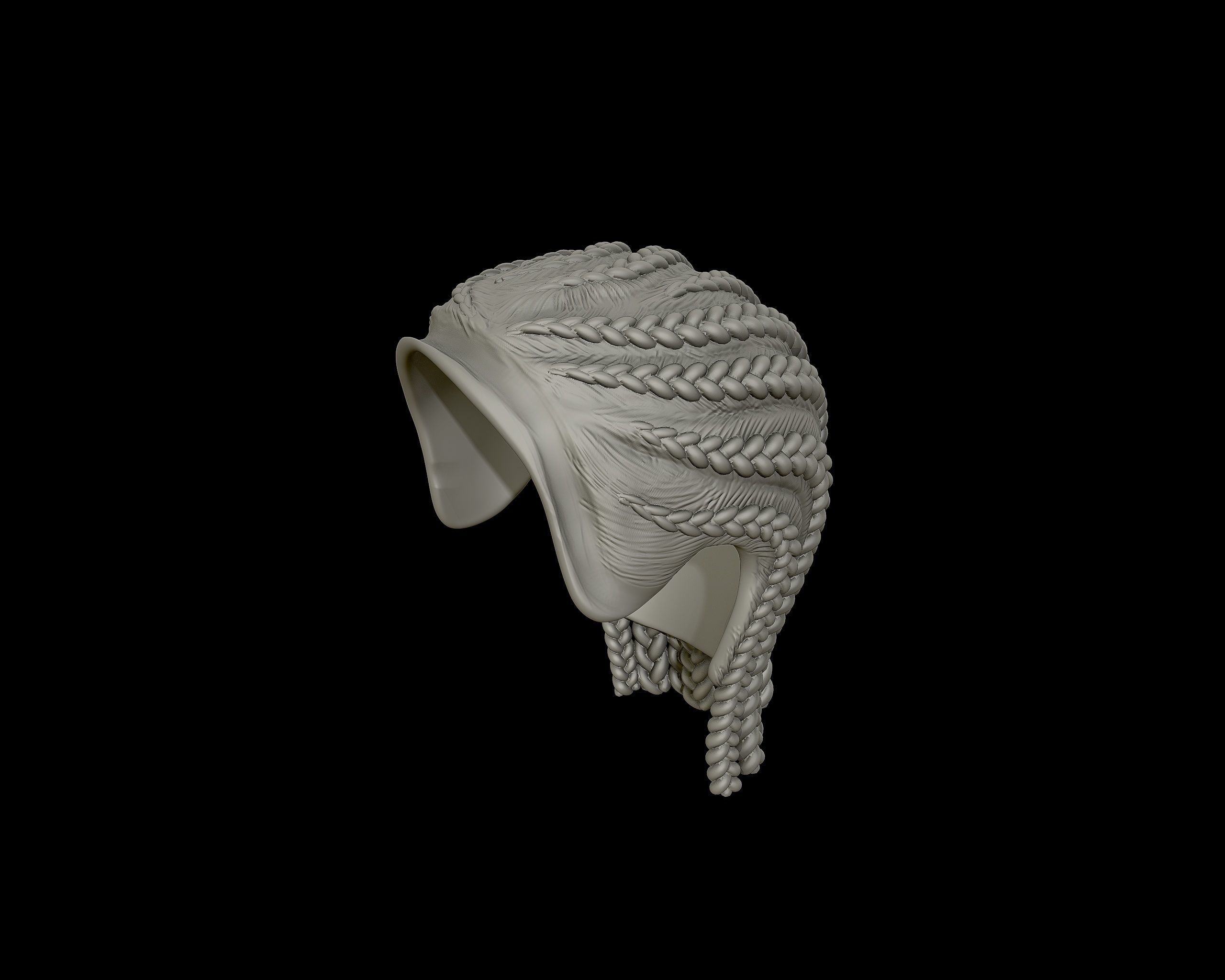 Braid Hairstyle 11 3D model 3D printable | CGTrader