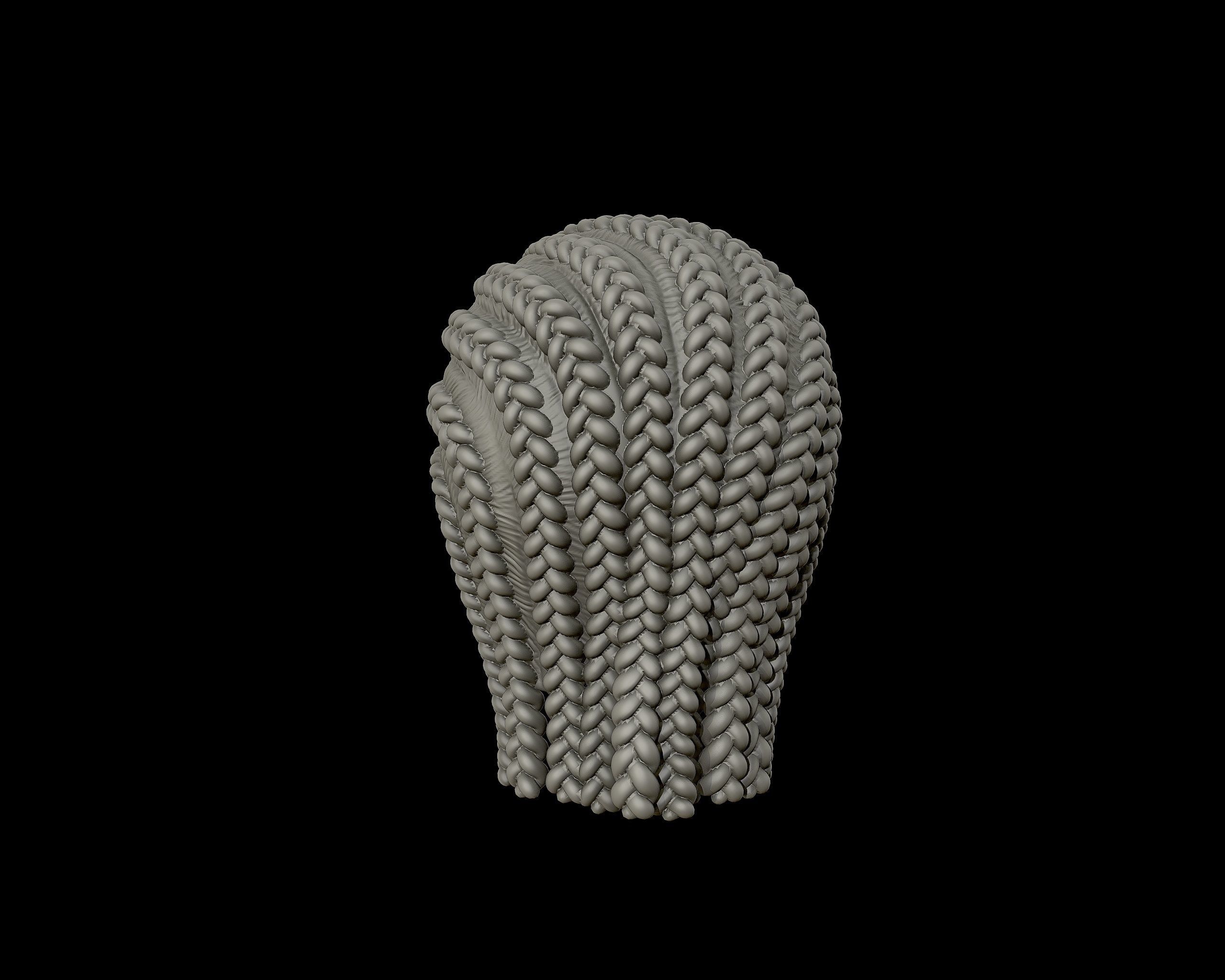 Braid Hairstyle 11 3D model 3D printable | CGTrader