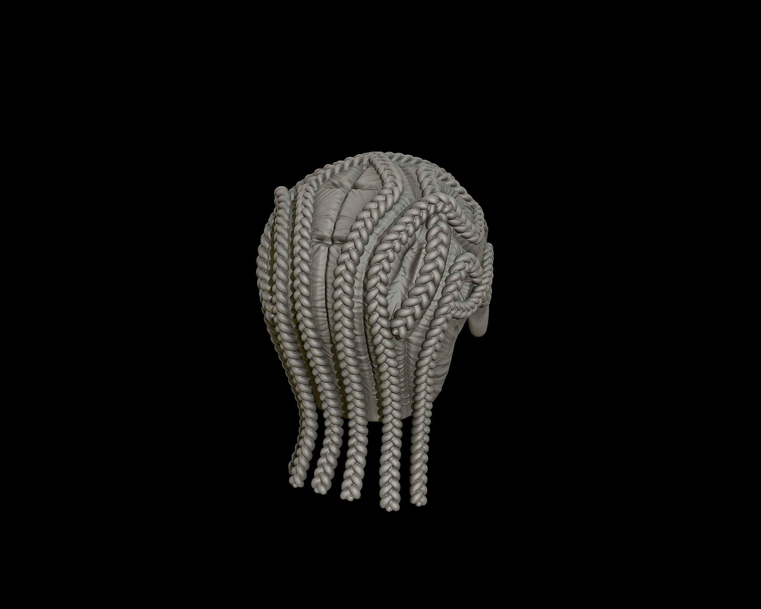 Braid Hairstyle 14 3D model 3D printable | CGTrader