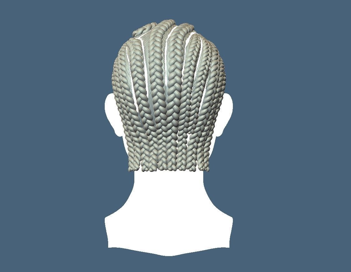 Braid Hairstyle 16 3D model 3D printable | CGTrader