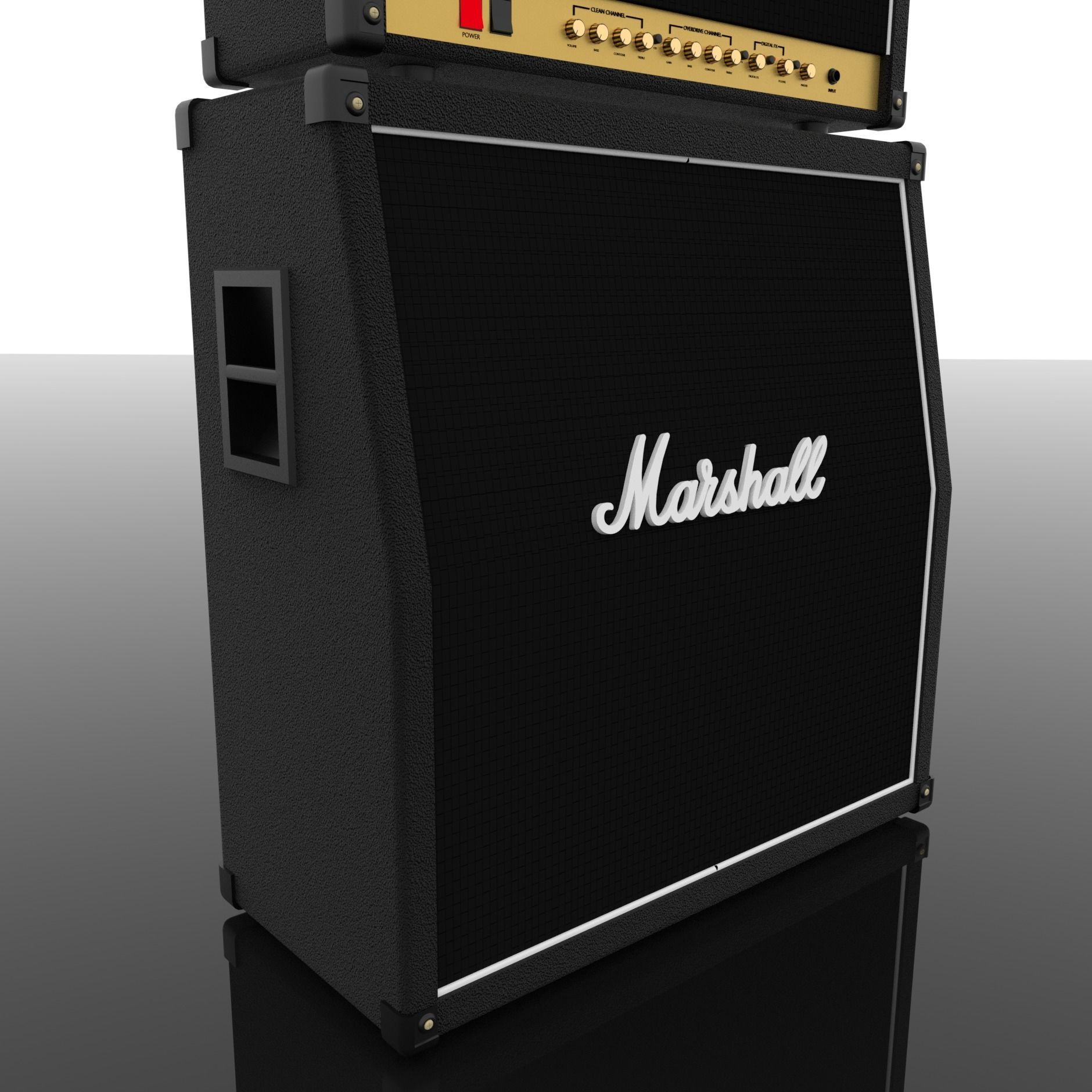 Marshall JCM 900 4100 Head Cabinet 3D model | CGTrader