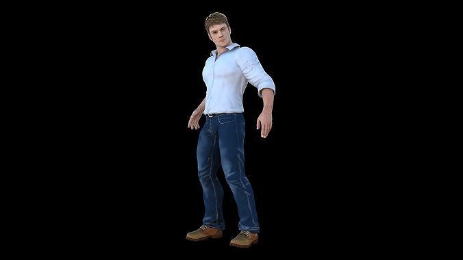 3D model Human game ready rigged VR / AR / low-poly | CGTrader