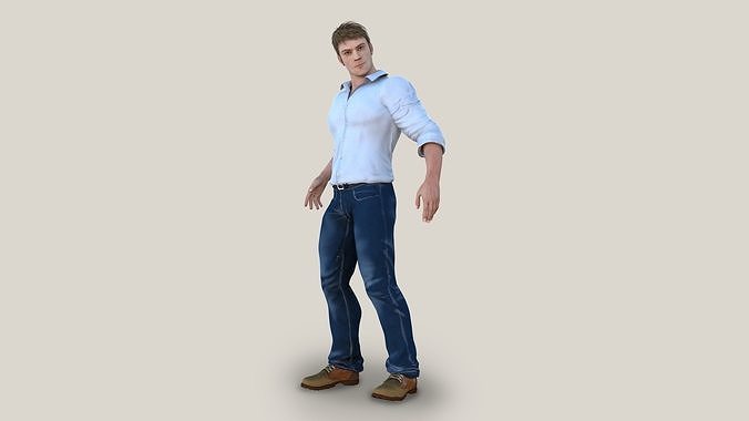 3D model Human game ready rigged VR / AR / low-poly | CGTrader