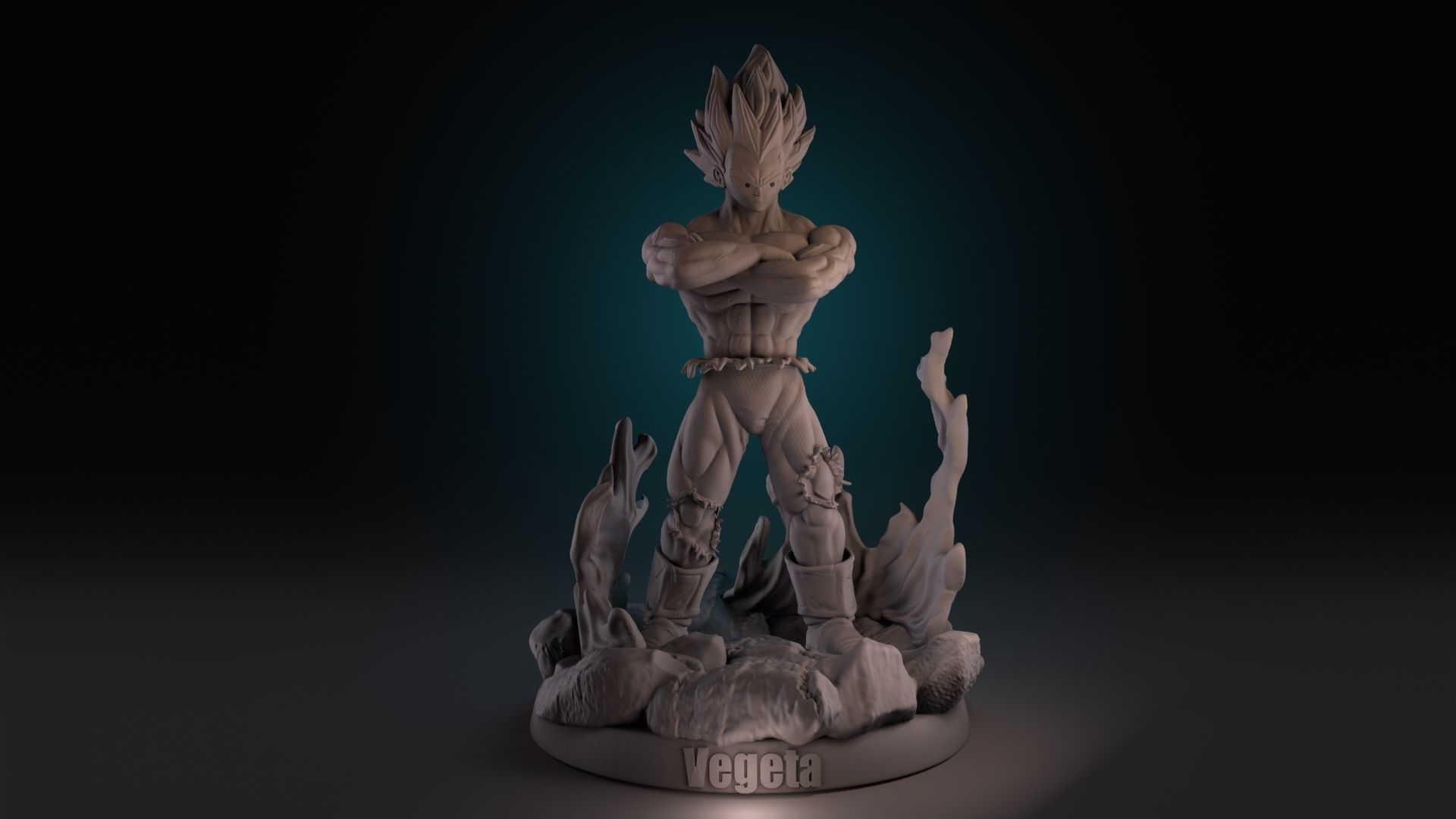 Vegeta ssj blue 3D printable model | CGTrader