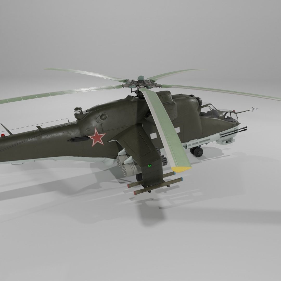 Mil Mi-24P Hind free 3D model | CGTrader