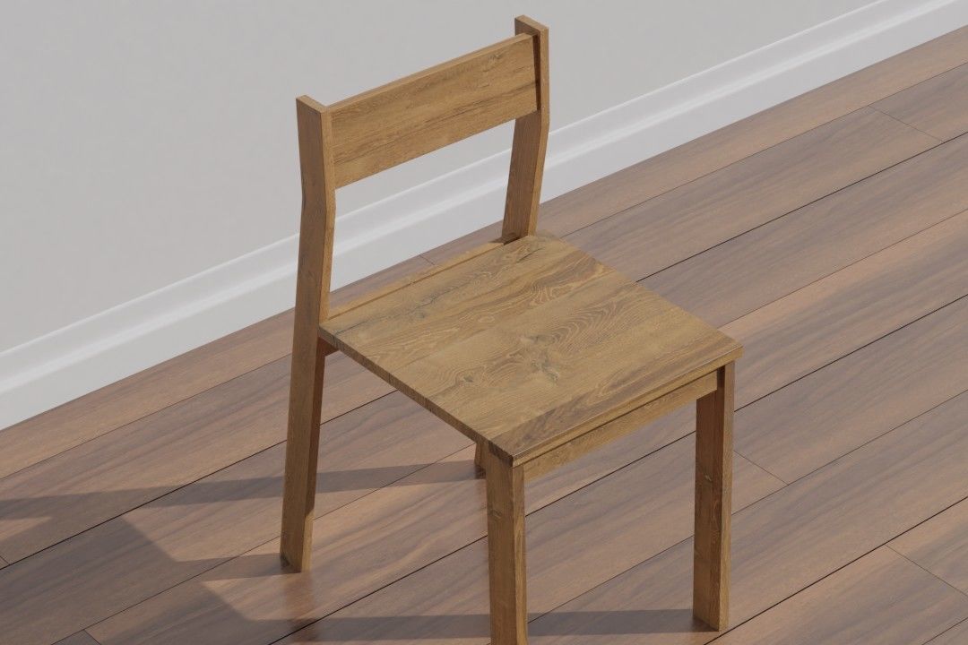 Dining chair code OAK 221 vintage brown oak texture 3D model | CGTrader