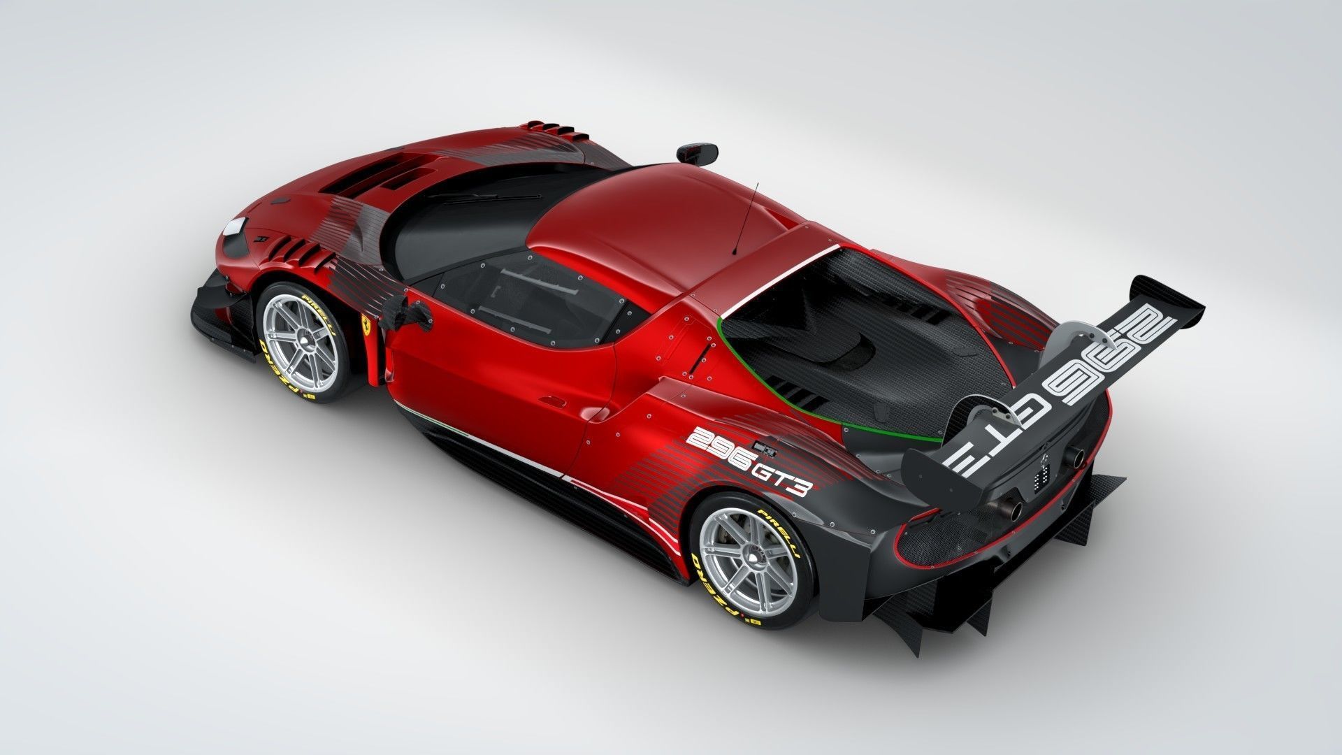2023 Ferrari 296 GT3 Racecar High Quality 3D model | CGTrader