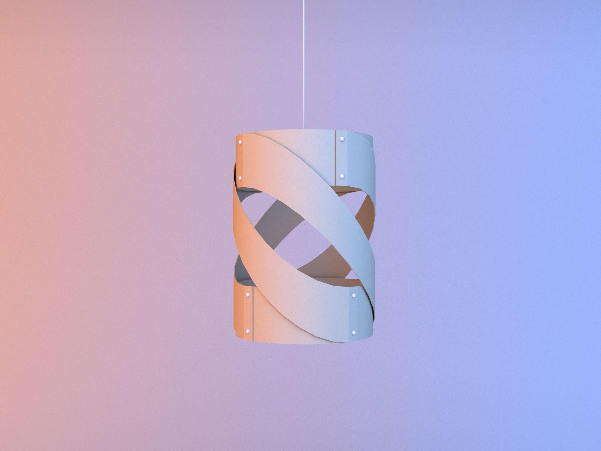 Spiral Paper Lamp 3D model | CGTrader