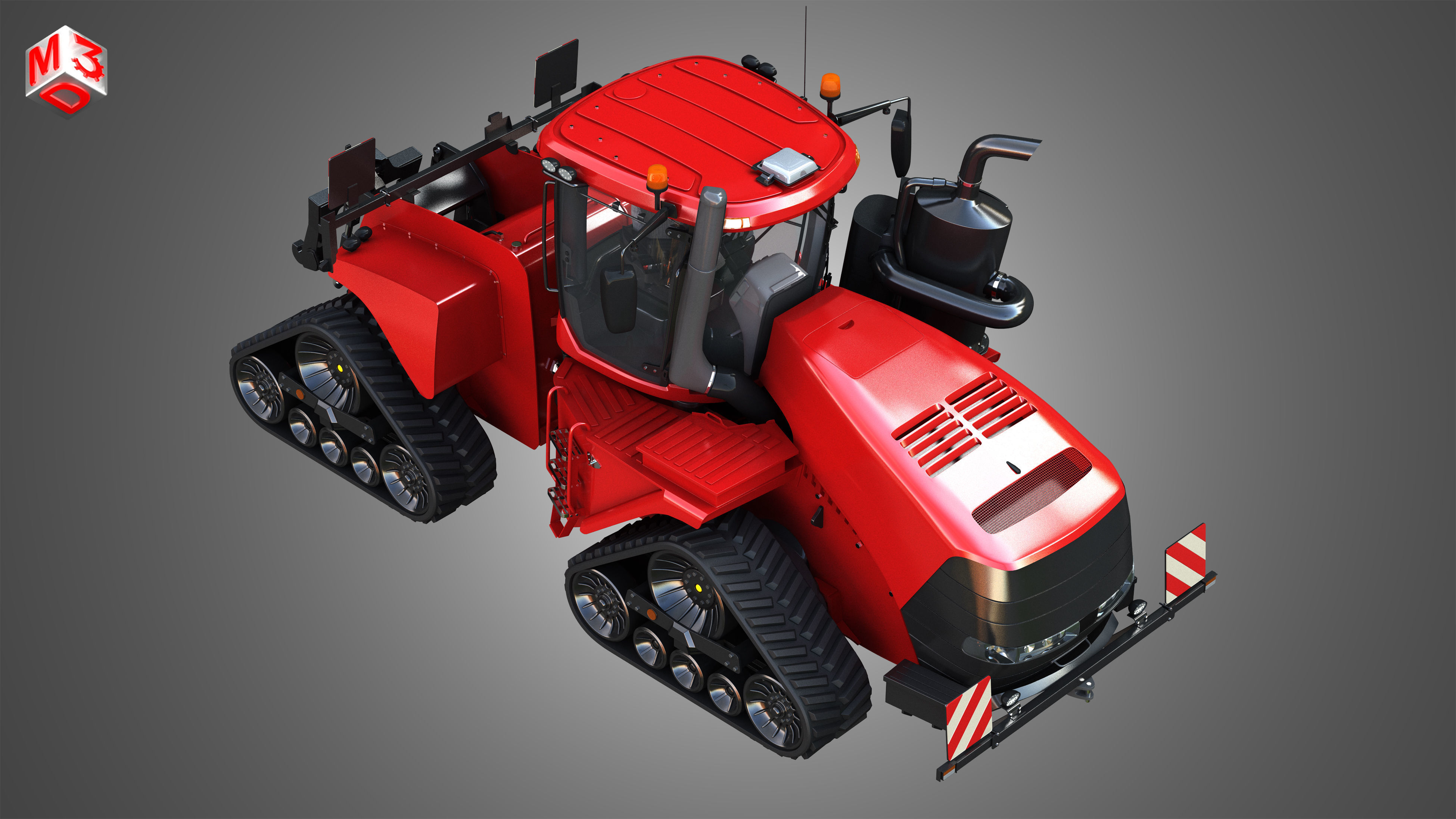Quadtrac 470 Articulated Tractor - With Rubber Tracks System 3D model ...