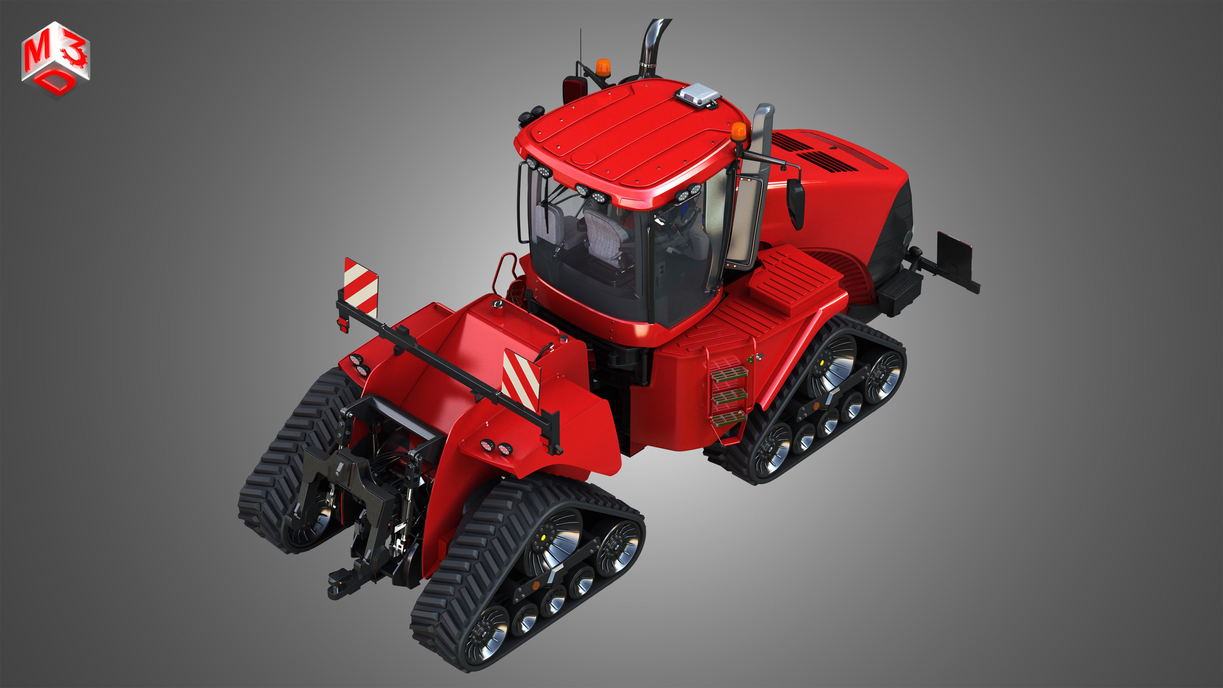 Quadtrac 470 Articulated Tractor - With Rubber Tracks System 3D model ...