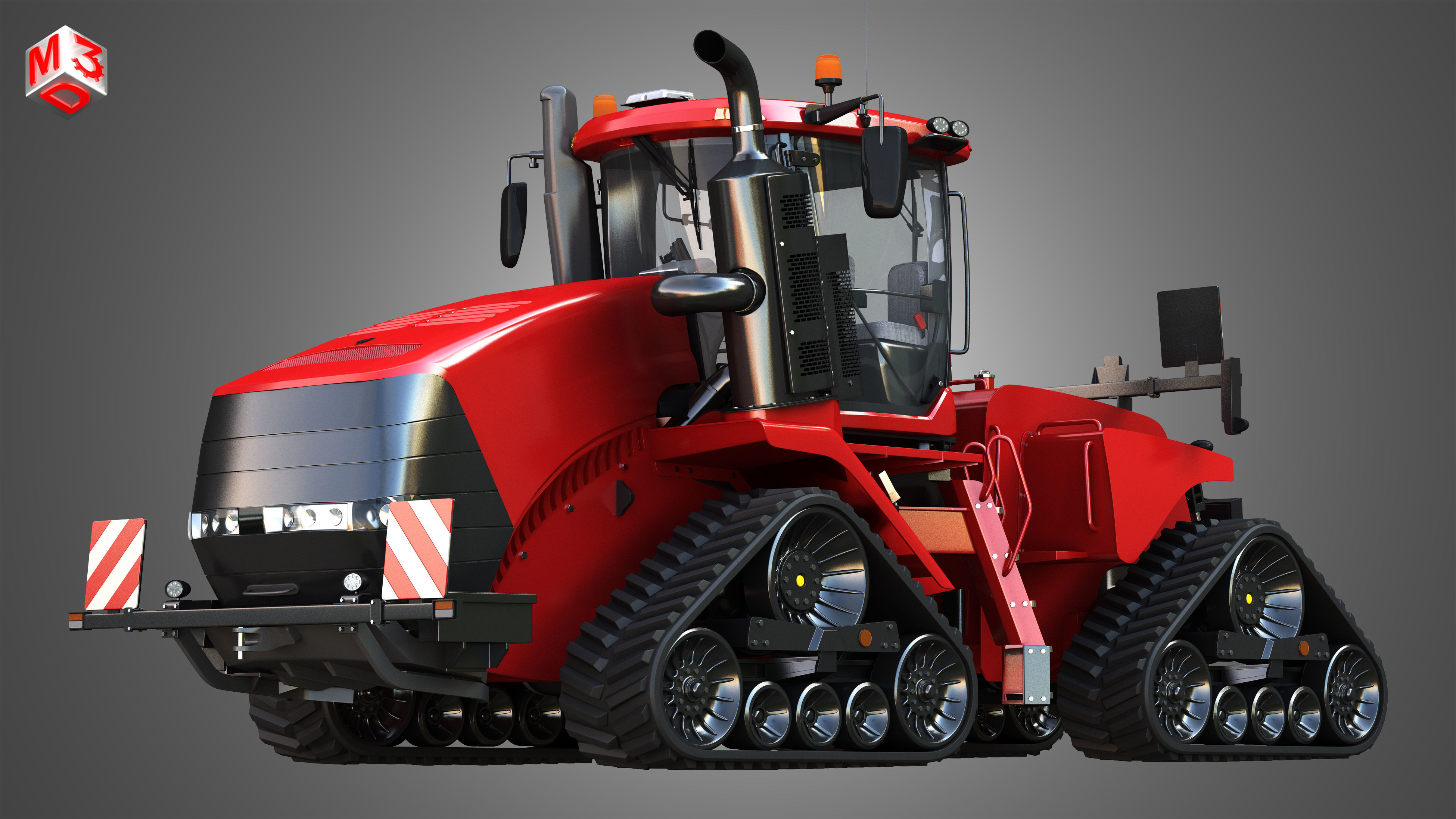 Quadtrac 470 Articulated Tractor - With Rubber Tracks System 3D model ...