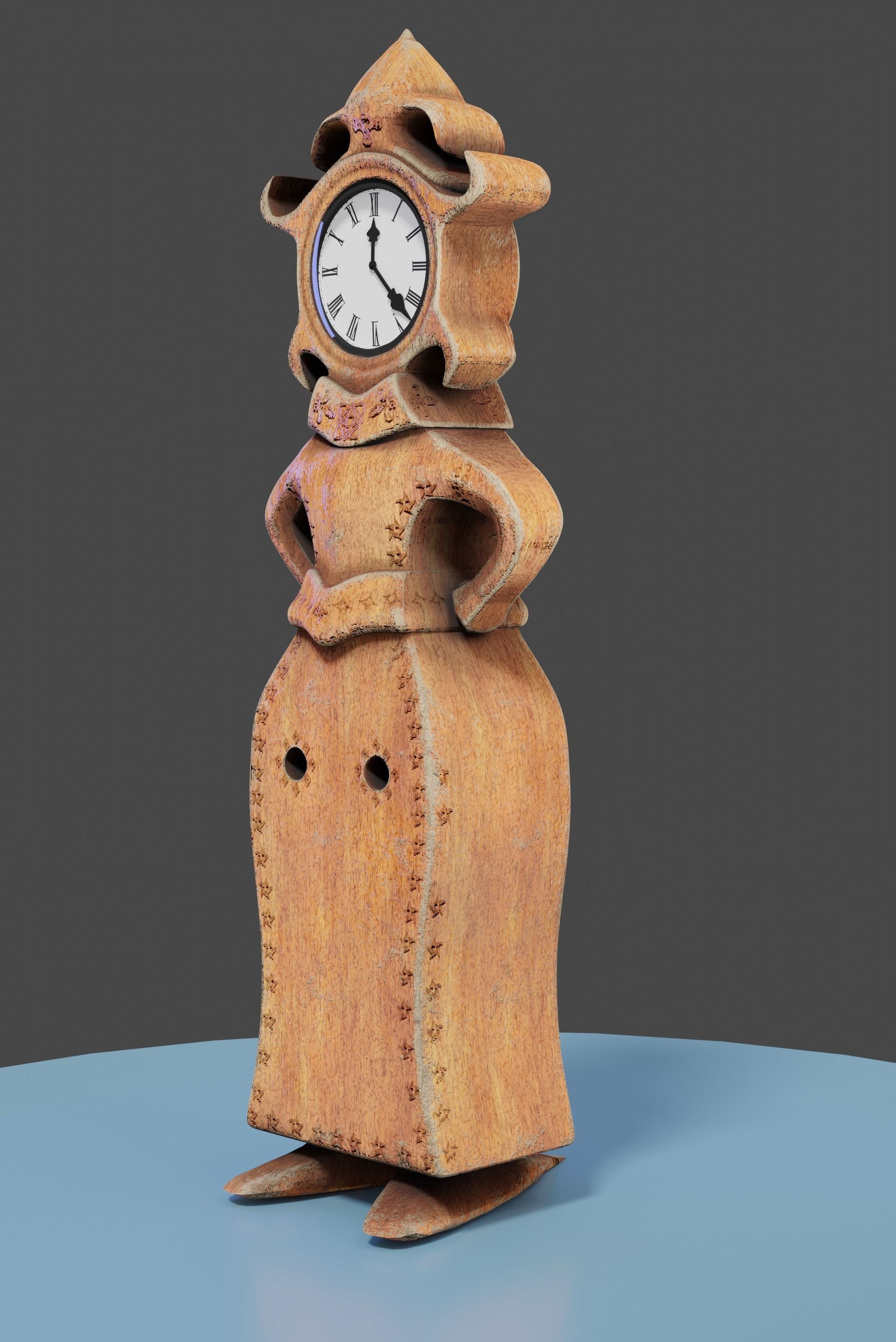 3D model Old Standing Clock Grandpa Clock VR / AR / low-poly | CGTrader