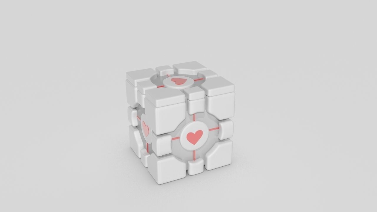 Portal2 Companion Cube free VR / AR / low-poly 3D model | CGTrader