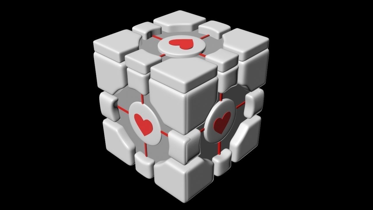 Portal2 Companion Cube free VR / AR / low-poly 3D model | CGTrader