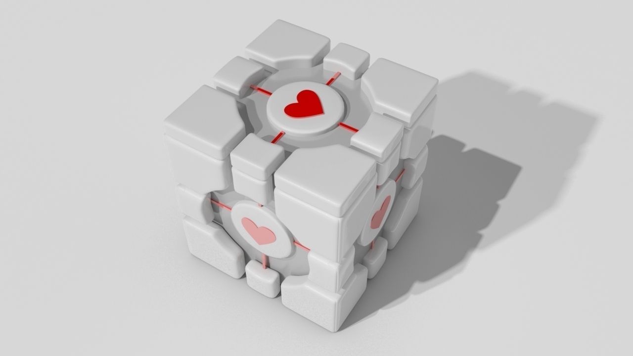 Portal2 Companion Cube free VR / AR / low-poly 3D model | CGTrader