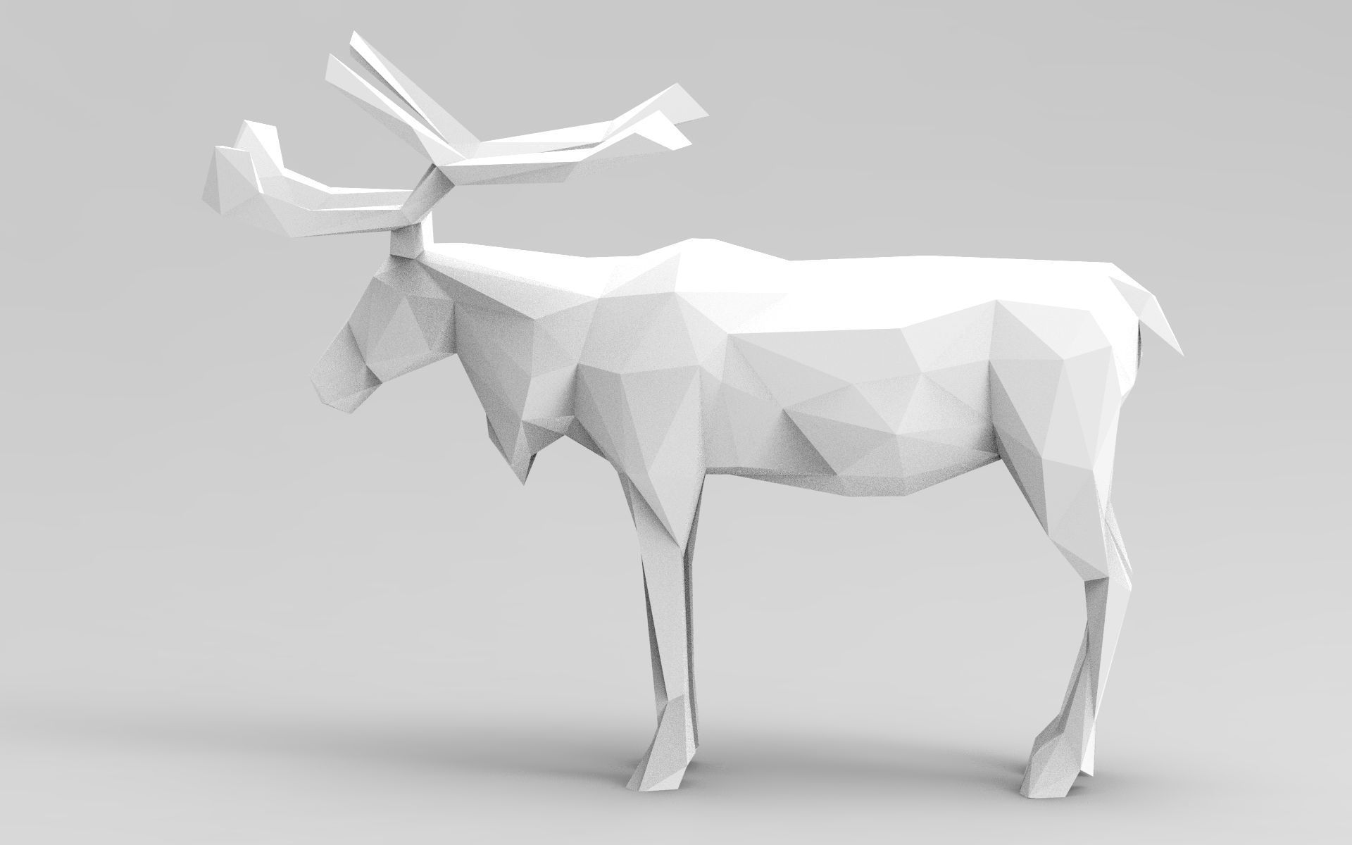Low Poly Reindeer STL - METELER 3D 3D model 3D printable | CGTrader