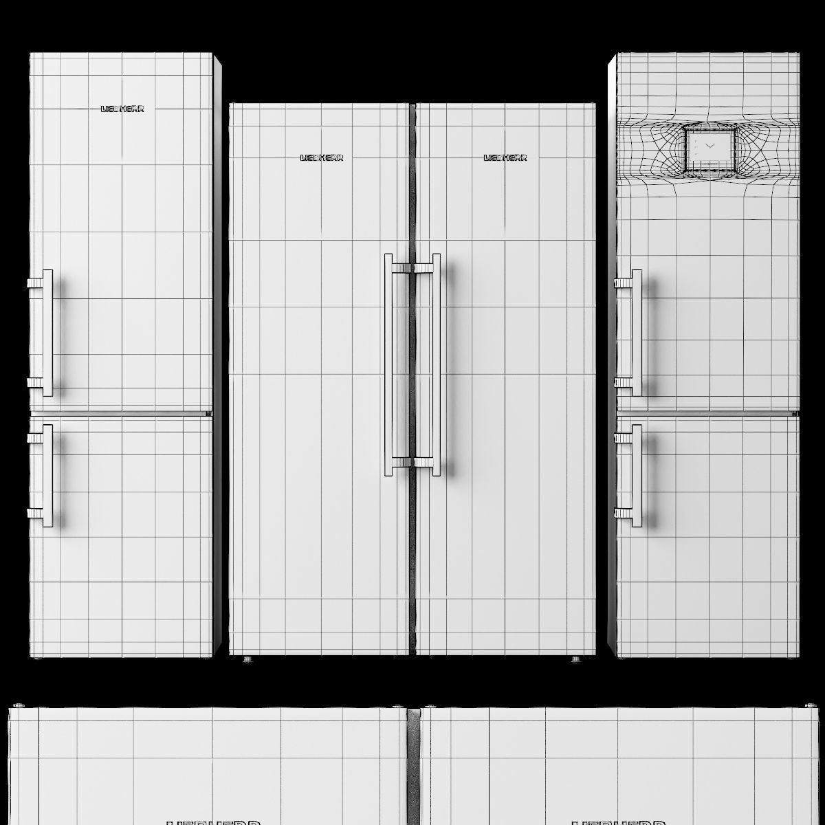 Set refrigerator Liebherr 3D model | CGTrader