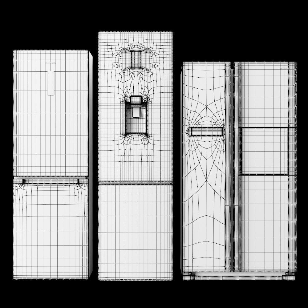 Daewoo Refrigerator Set 3D model | CGTrader