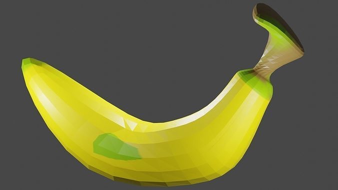 3d Model Bannana Vr Ar Low Poly Cgtrader