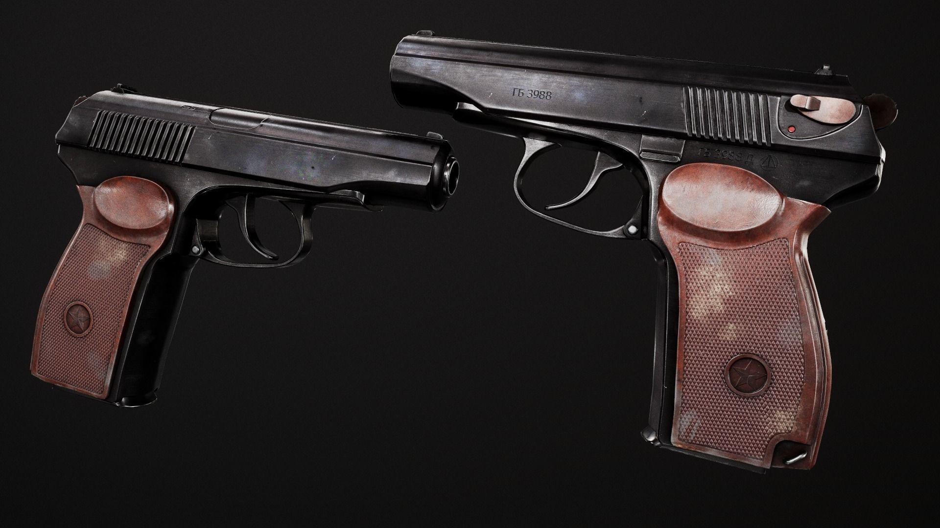 3D model PM Pistol Low-poly 3D model VR / AR / low-poly | CGTrader