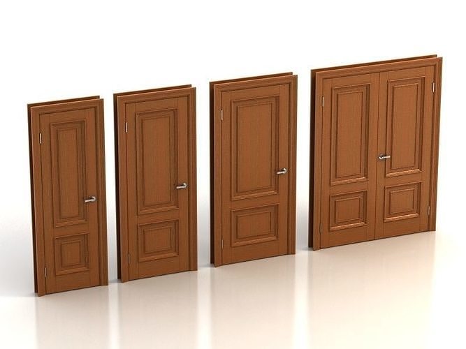 door with frame free 3D model | CGTrader