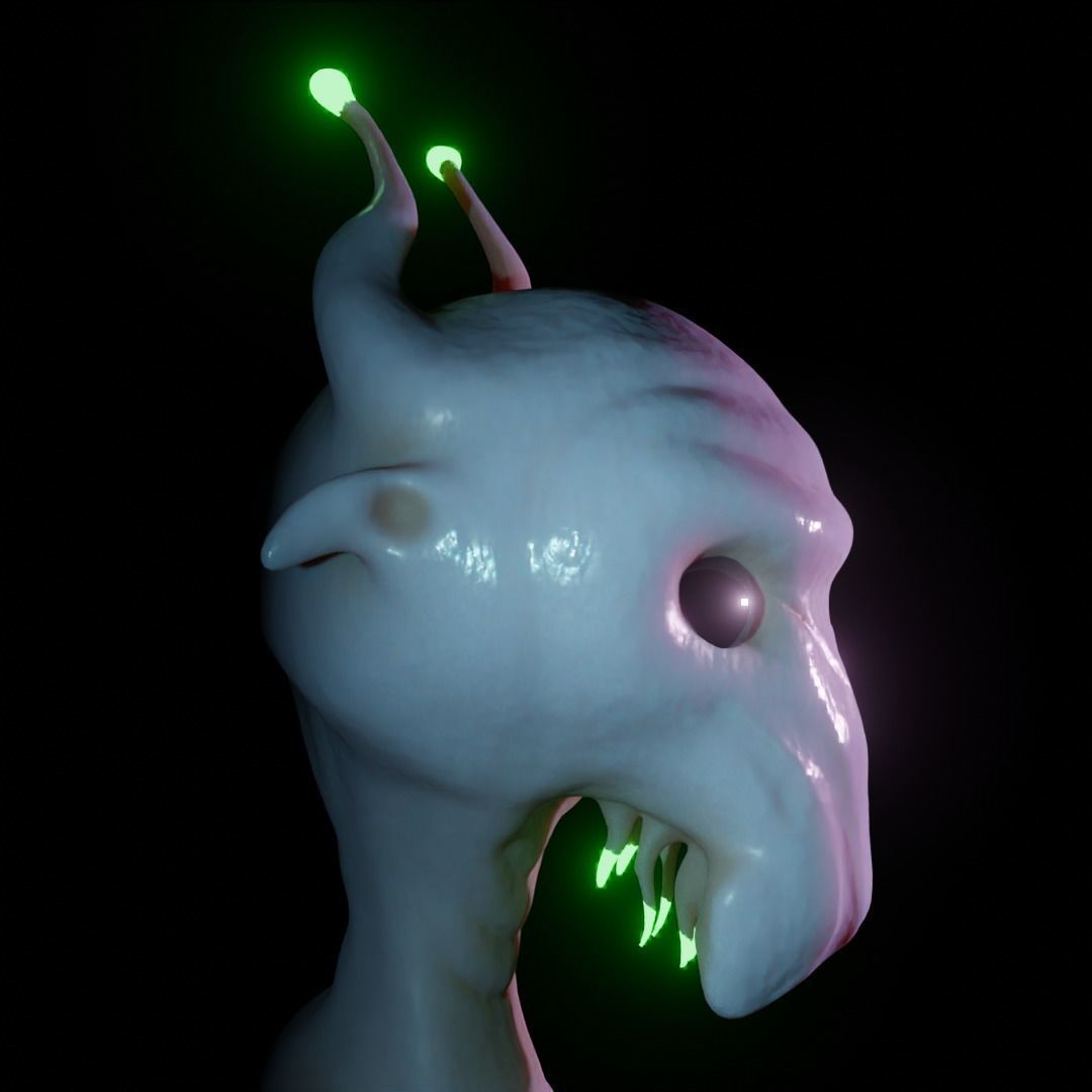 Free Alien Head free 3D model | CGTrader