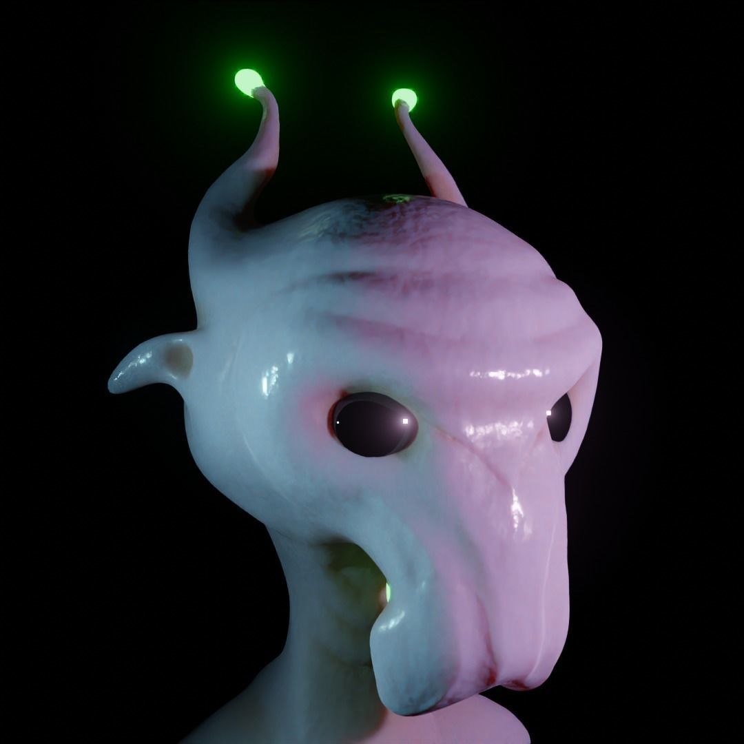 Free Alien Head free 3D model | CGTrader