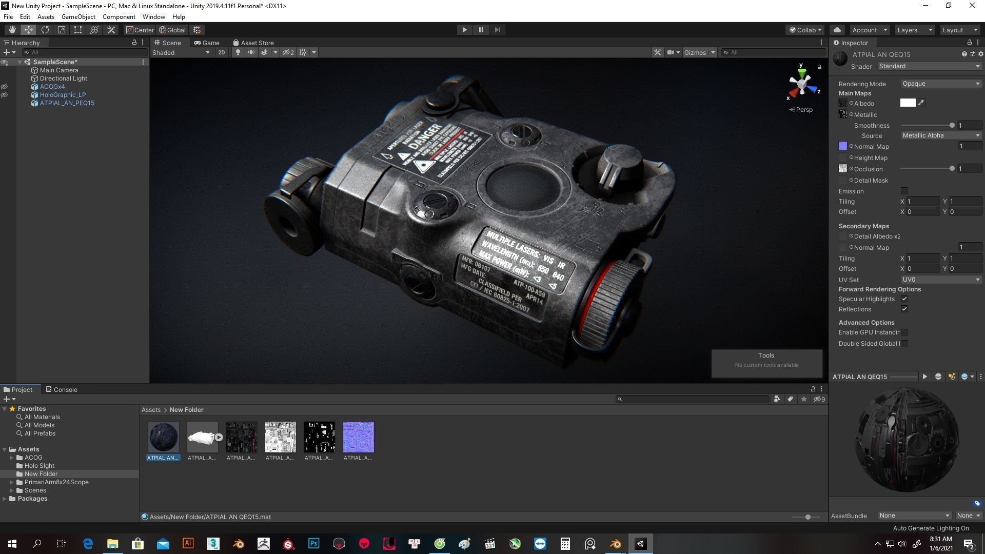 3D model EOTECH ATPIAL AN PEQ15 AIMING LASER VR / AR / low-poly | CGTrader