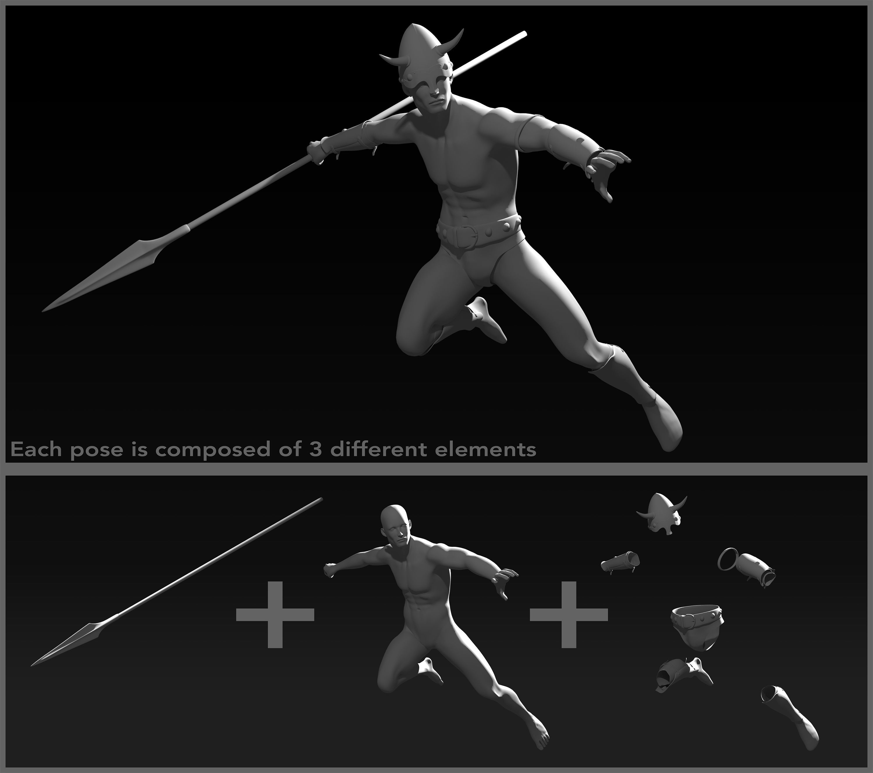 3D Fighting Poses - Standing - 3D Pack 3D model | CGTrader