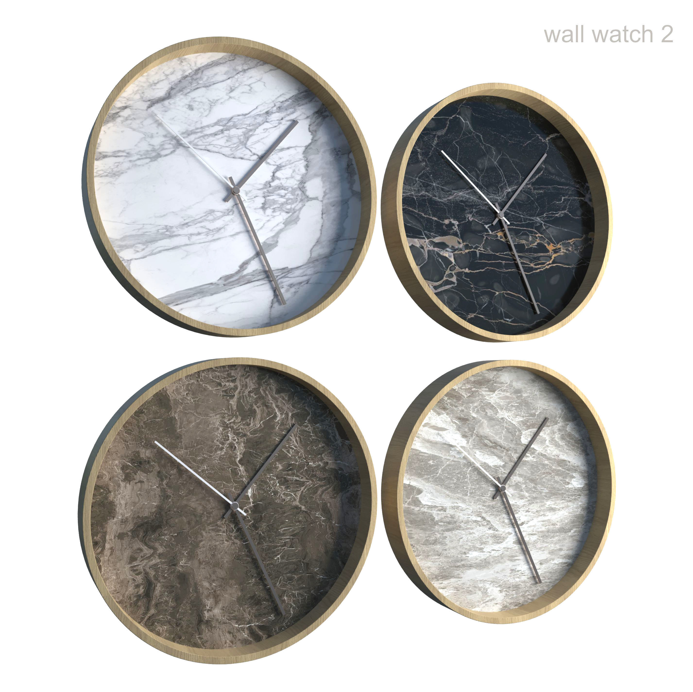 wall watch 2 3D model | CGTrader