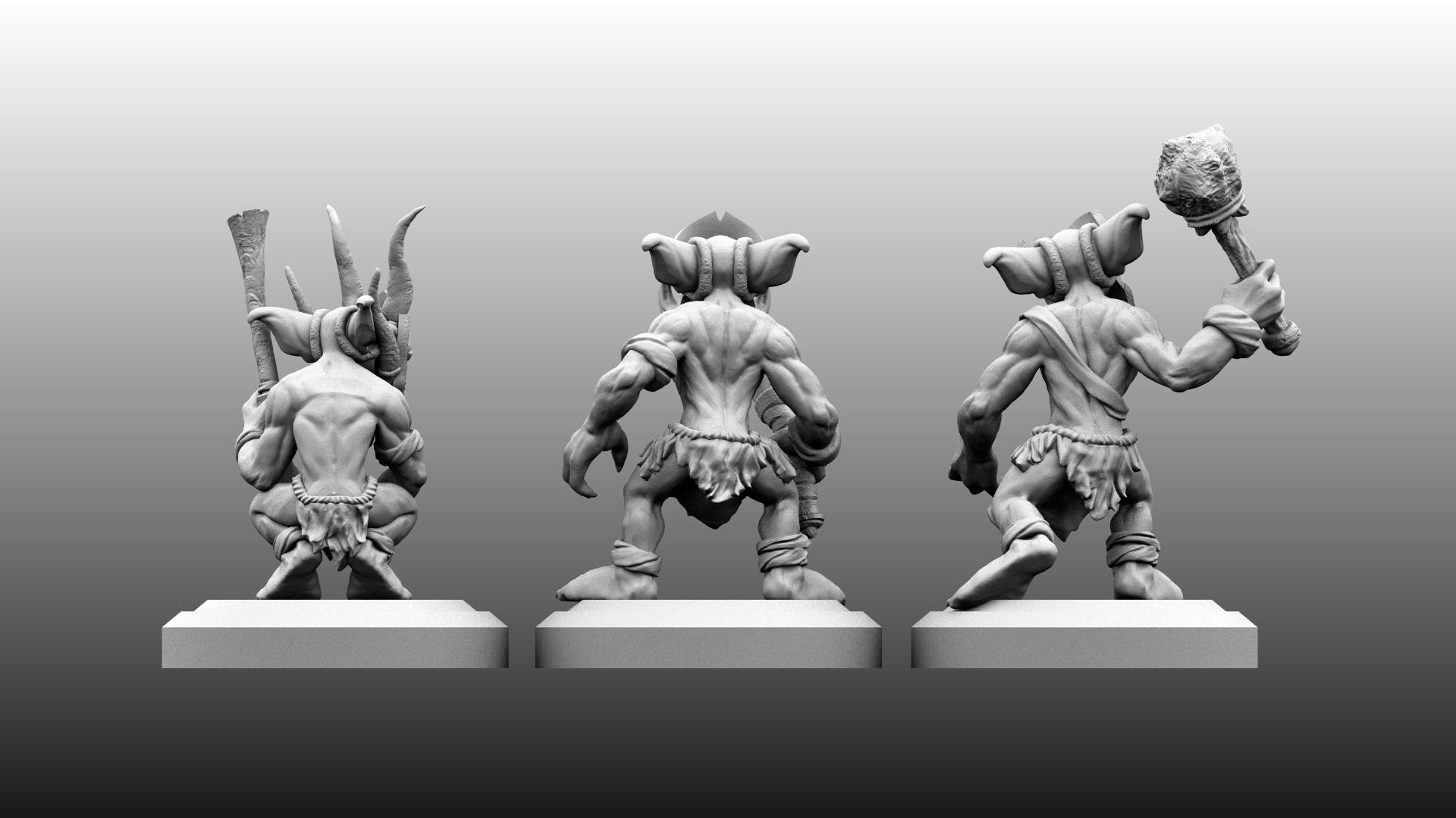 Tribal Goblin Bundle 3D model 3D printable | CGTrader