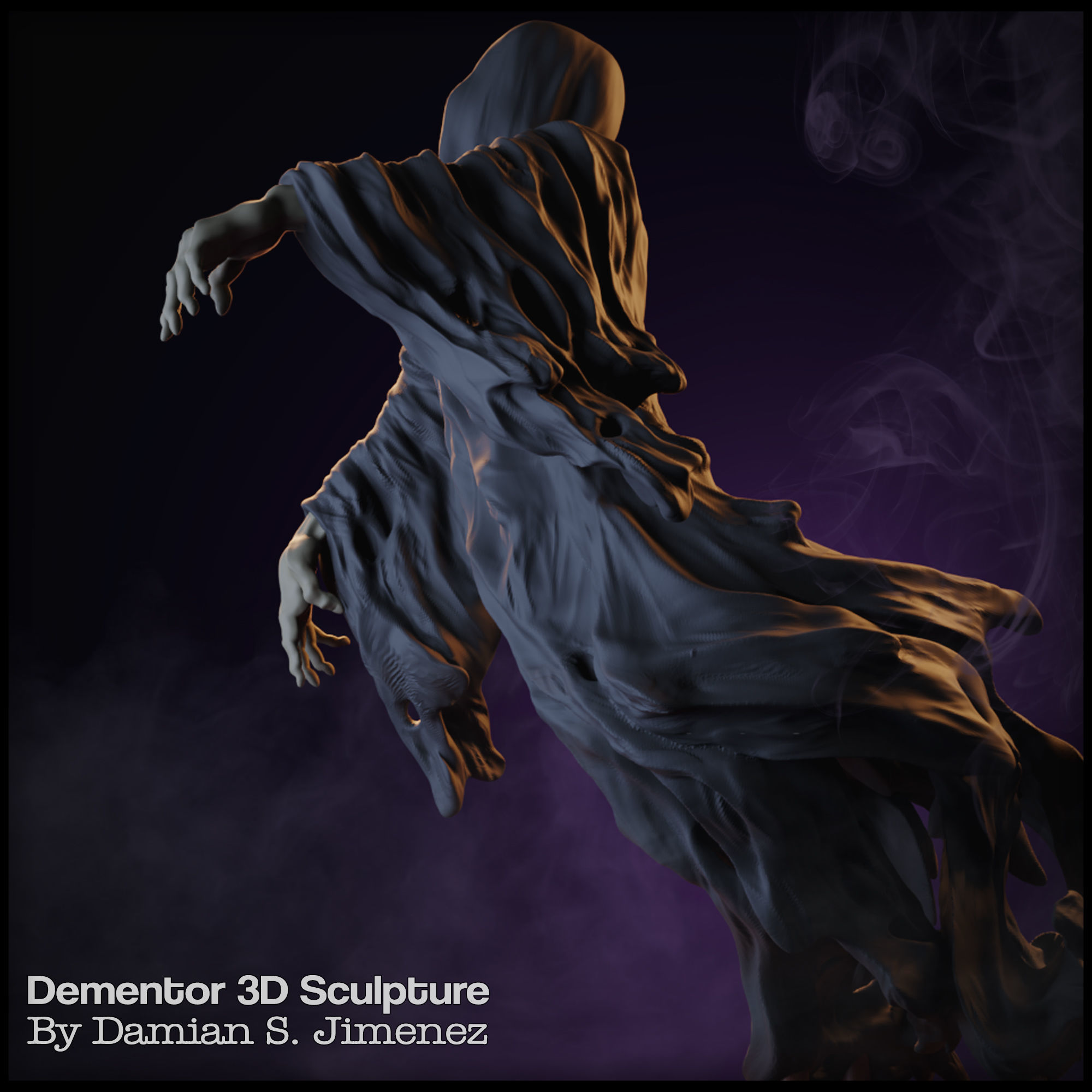 Dementor - Harry Potter Ghost Phantom Spectre Sculpture 3D model 3D ...