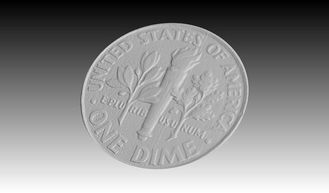 US Dime Reverse Surface 3D model | CGTrader