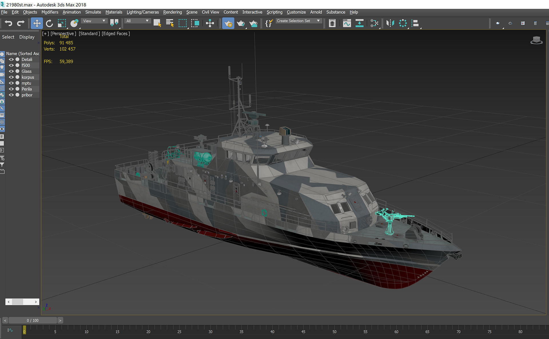 pr 21980 Grachonok-class anti-saboteur ship 3D model | CGTrader