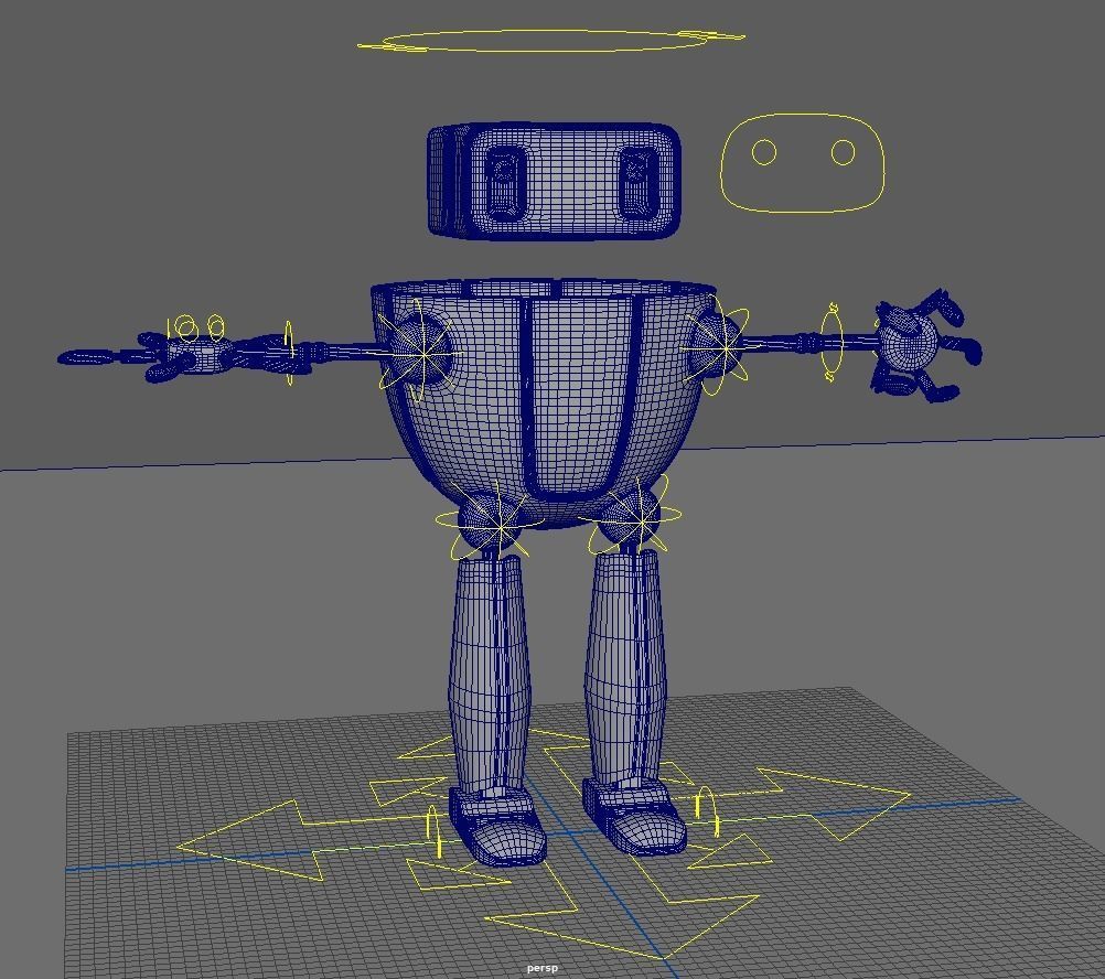 Fat Robot Rigged 3D model free 3D model rigged | CGTrader