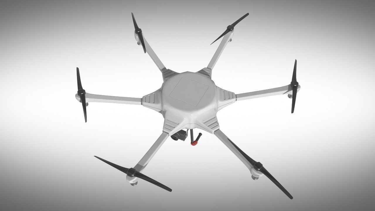 Hexa Copter 3D model | CGTrader