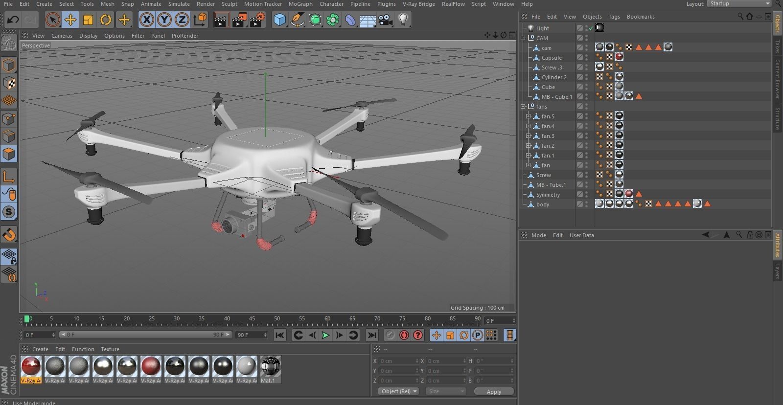 Hexa Copter 3D model | CGTrader