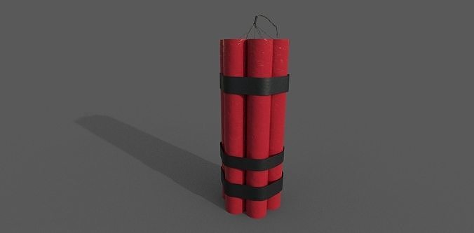 3D model Dynamite Explosive Pack Low-poly 3D model VR / AR / low-poly ...