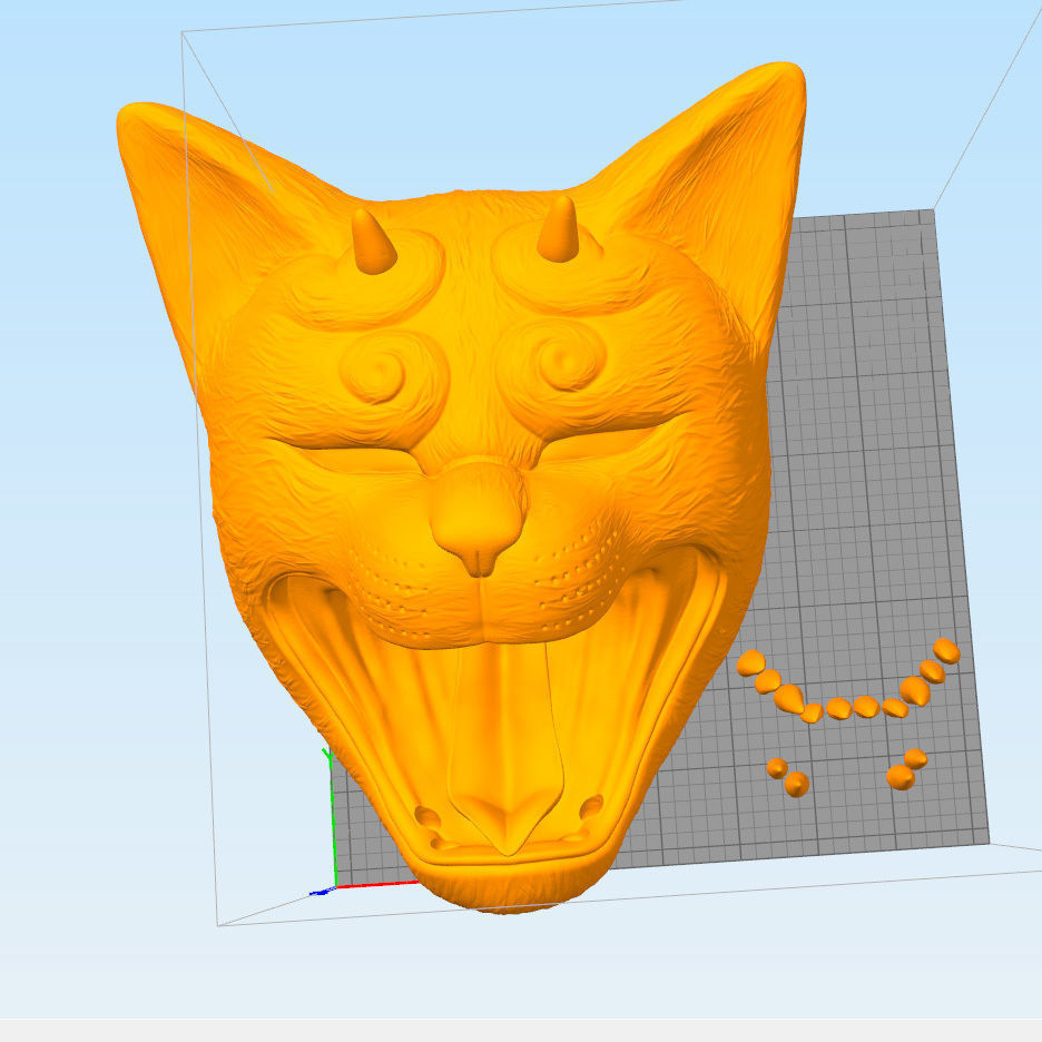 oni cat 3D model 3D printable | CGTrader