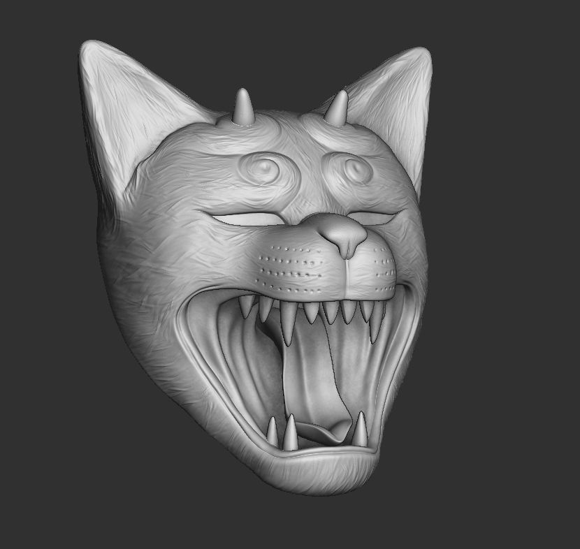 oni cat 3D model 3D printable | CGTrader
