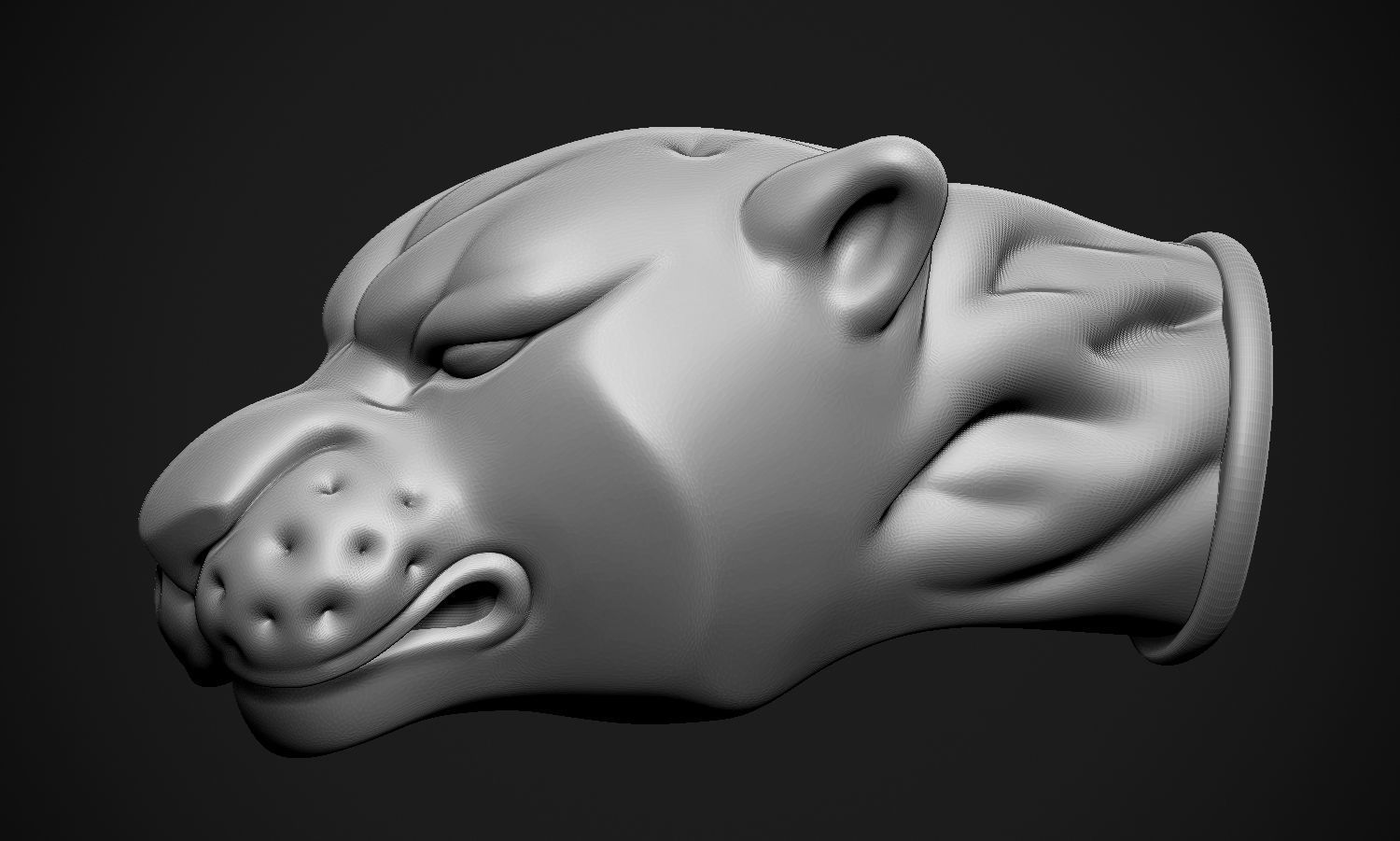 Panther Head 3D model 3D printable | CGTrader