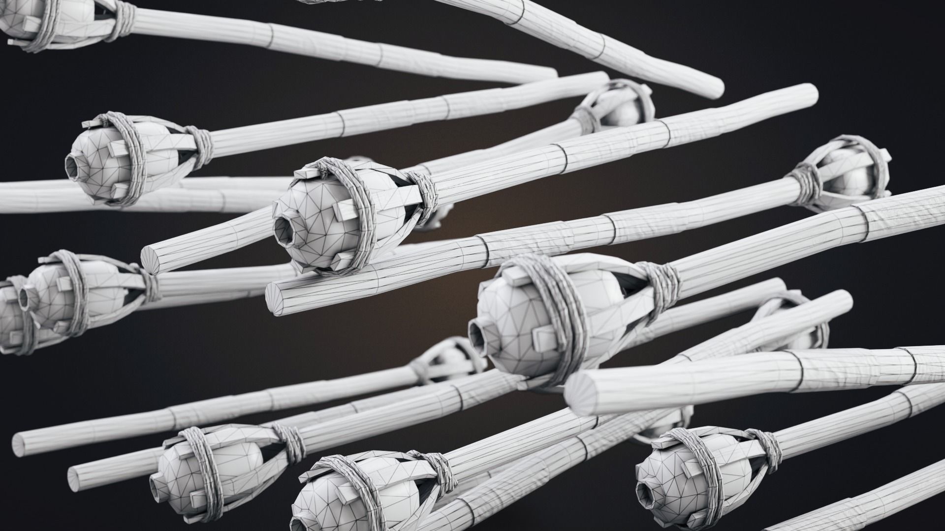 3D model Standing Fire Torch VR / AR / low-poly | CGTrader