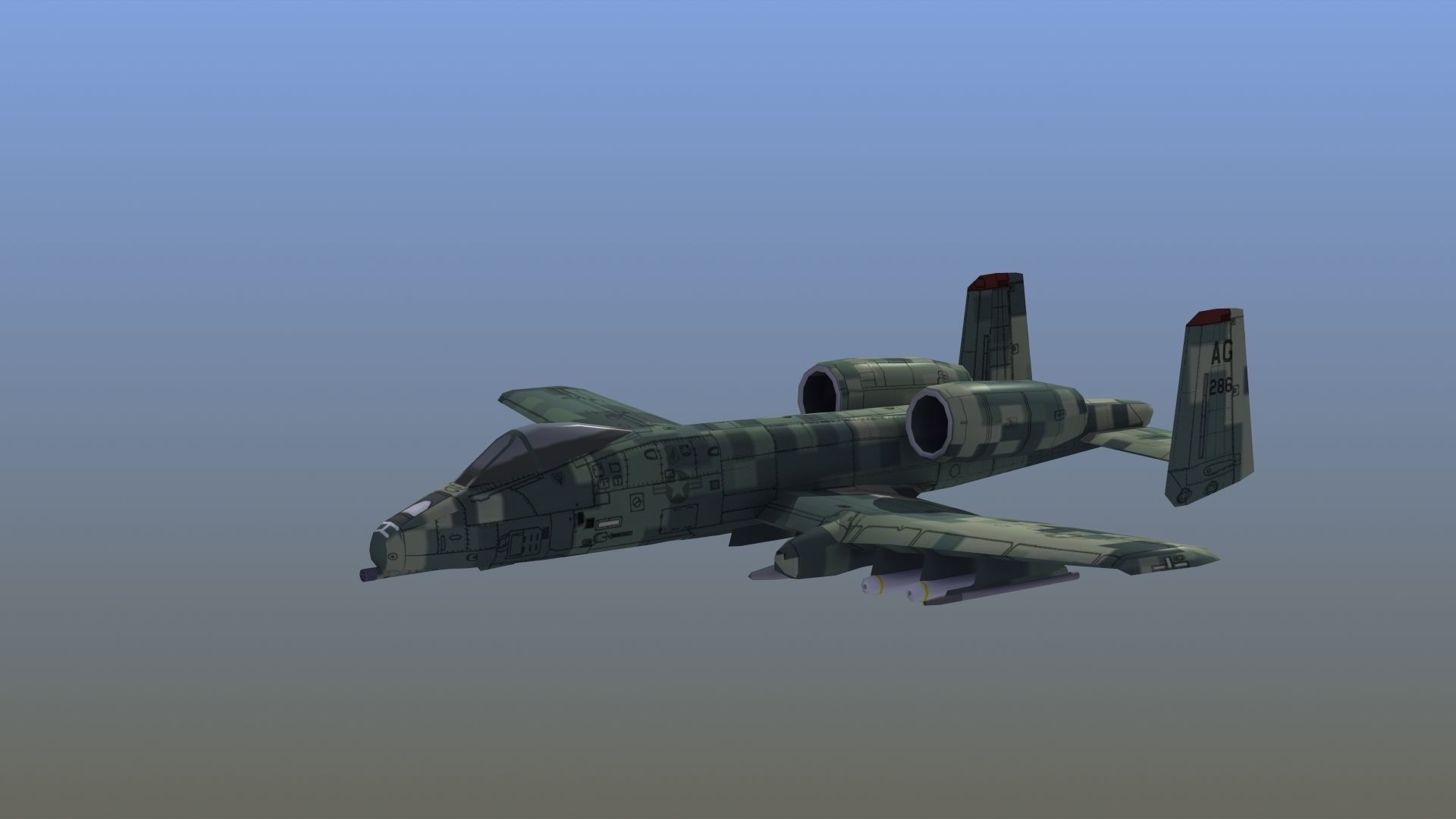 3D model A10 Warthog VR / AR / low-poly | CGTrader